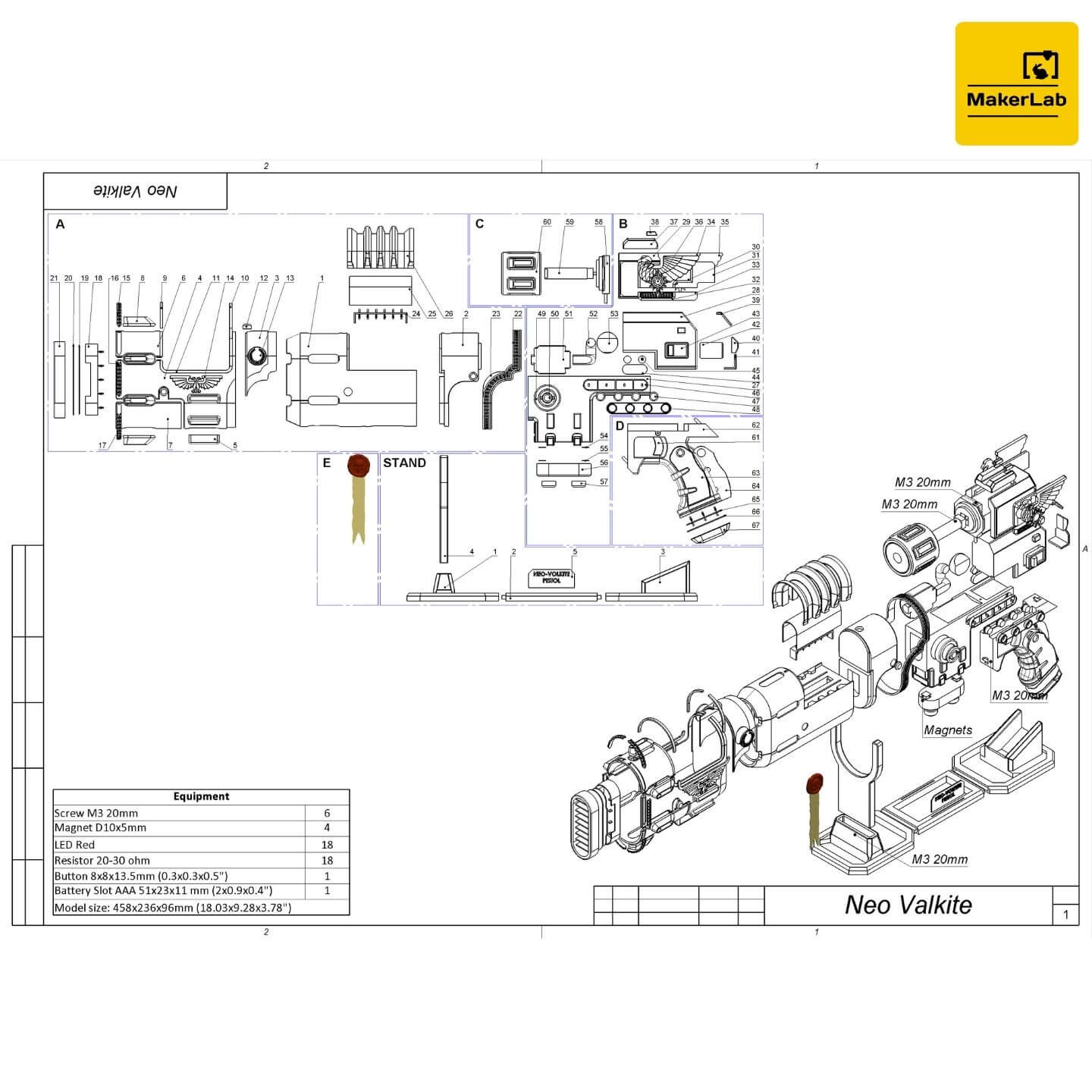 Neo-Volkite Blaster Space Marine 2 - STL CAD OBJ Commercial 3D Model by ...