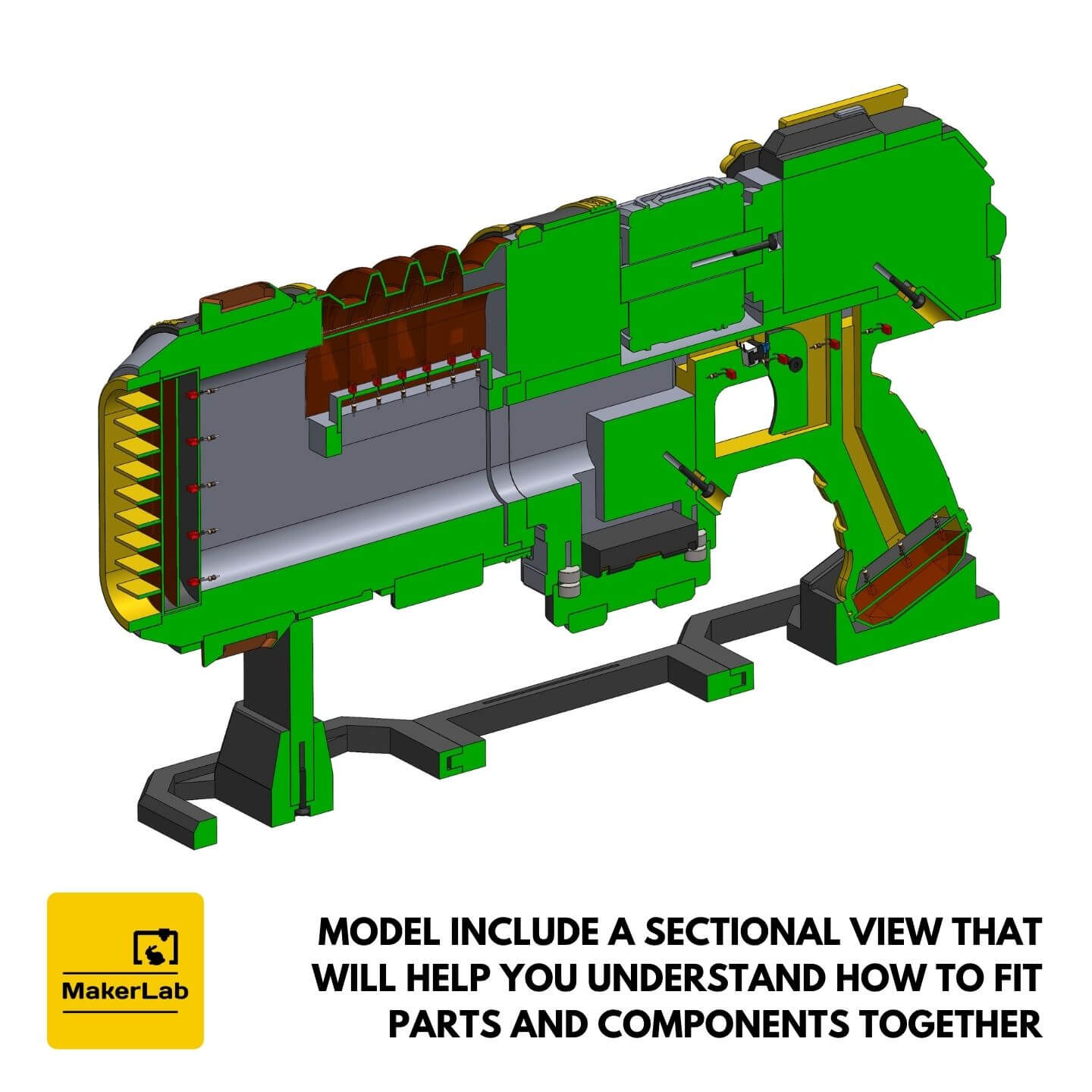 Neo-Volkite Blaster Space Marine 2 - STL CAD OBJ Commercial 3D Model by ...