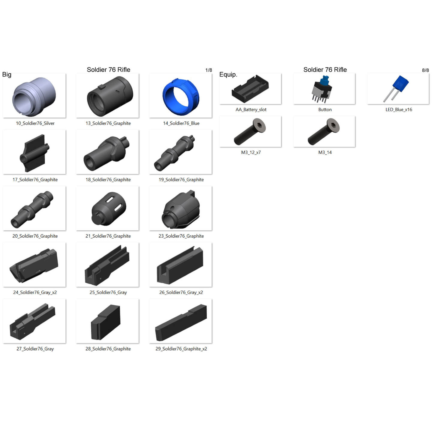 Overwatch 15 Printable Models Collection Part 1 - 3D Model by MakerLab