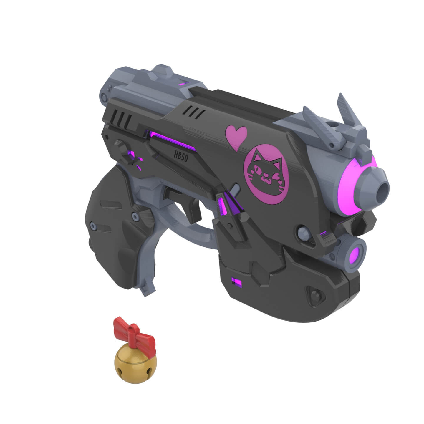 Overwatch DVa Gun Black Cat Skin - STL OBJ CAD - Commercial 3D Print ...