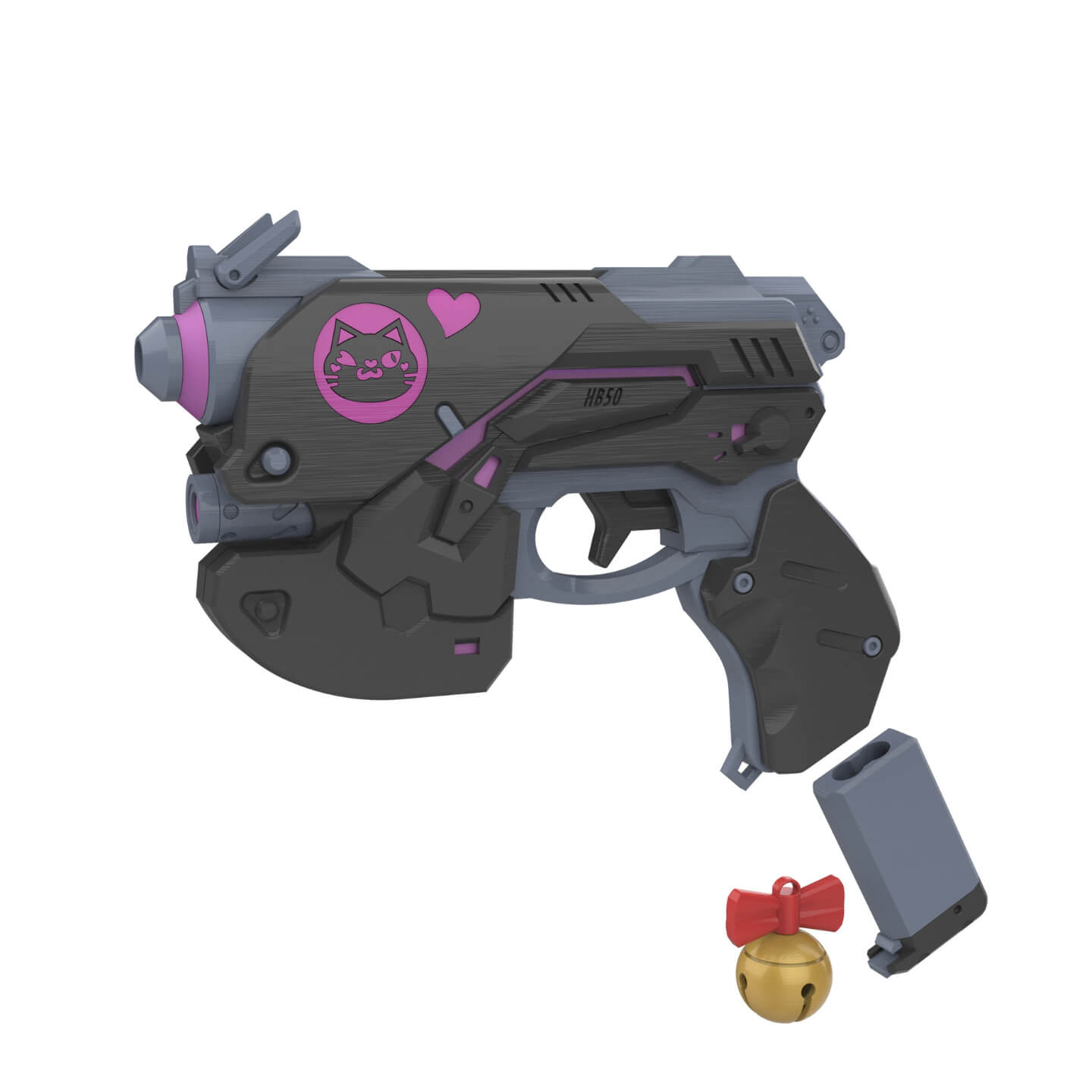 Overwatch DVa Gun Black Cat Skin - STL OBJ CAD - Commercial 3D Print Model by MakerLab