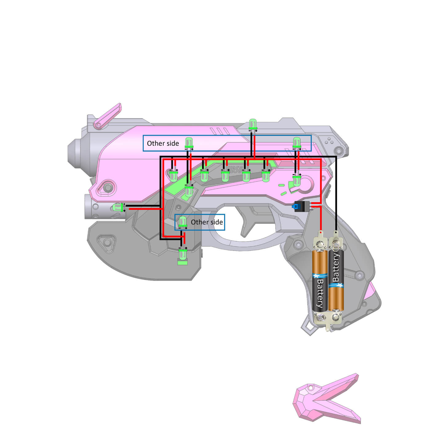 Overwatch Dva Gun - STL OBJ CAD Bundle - Commercial Use 3D Model by MakerLab