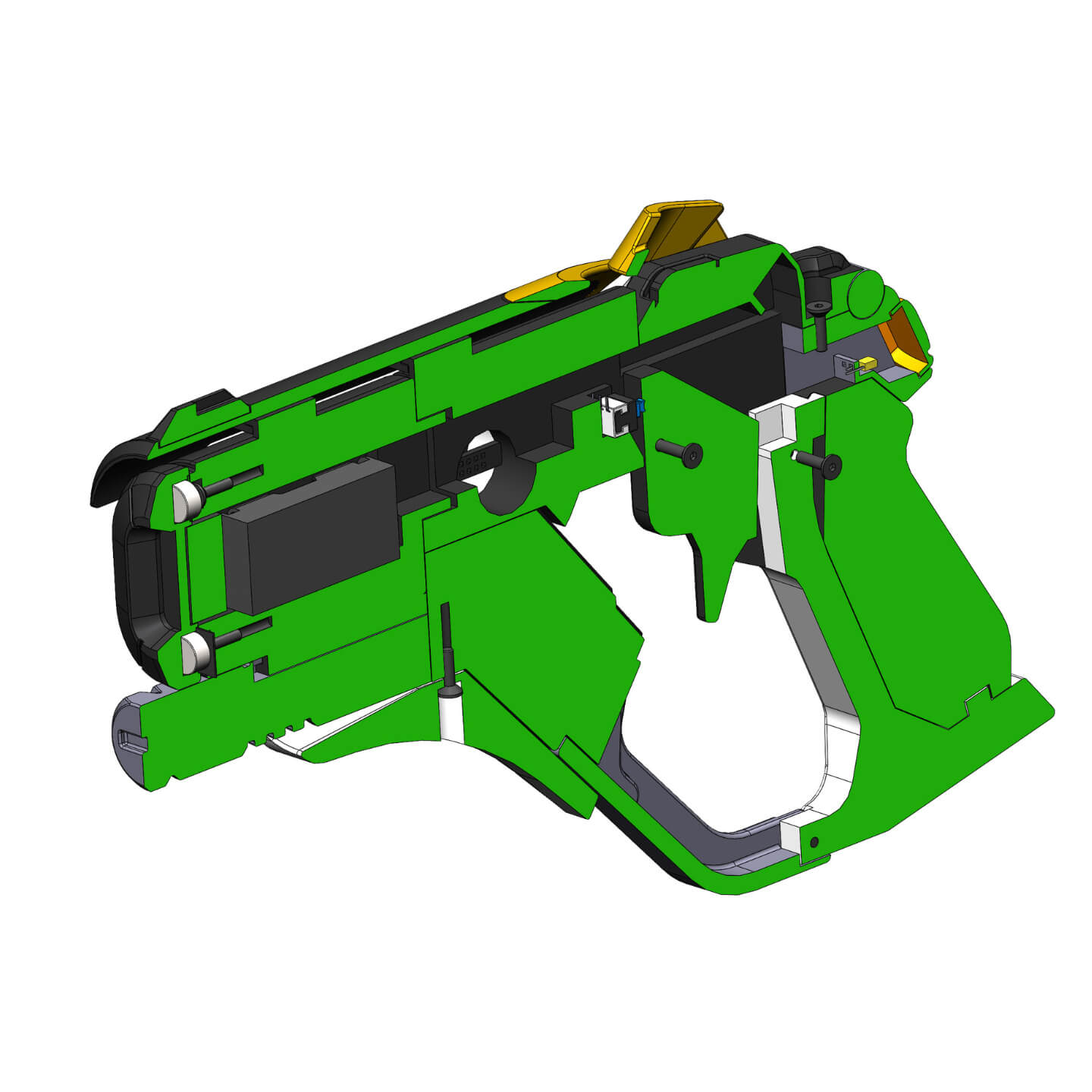 Overwatch Mercy Blaster 3 Skins - STL OBJ CAD Commercial Use 3D Model ...