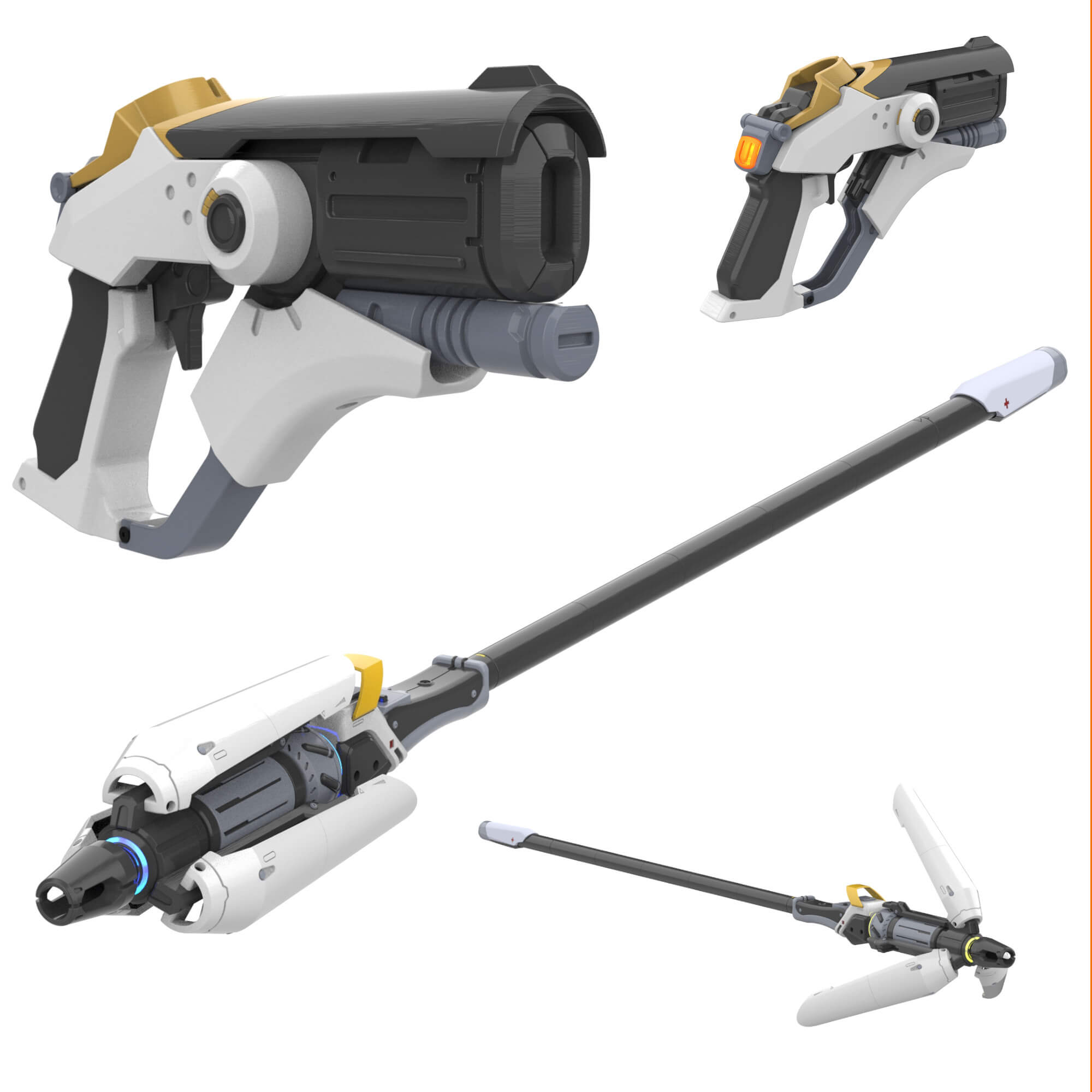 Overwatch Mercy Bundle - 2 Printable Models - Commercial Use 3D Model ...