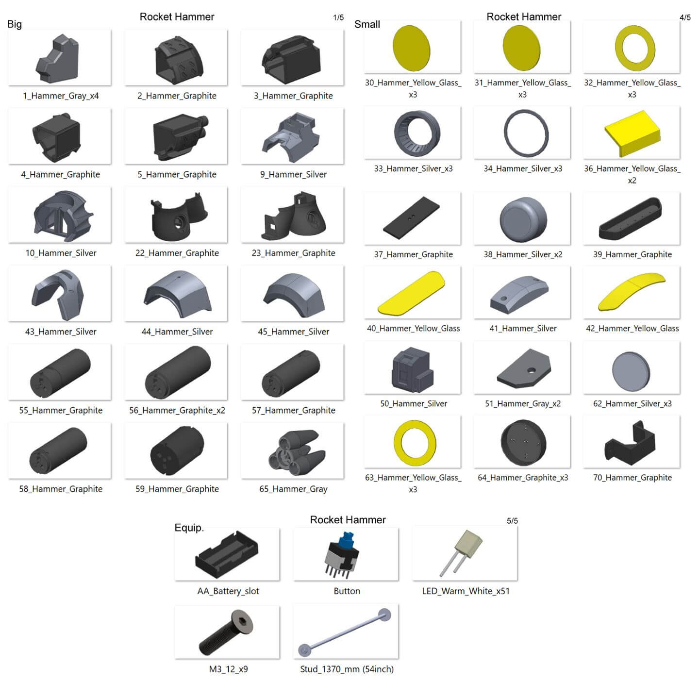 Overwatch Reinhardt Rocket Hammer - 3D Model by MakerLab