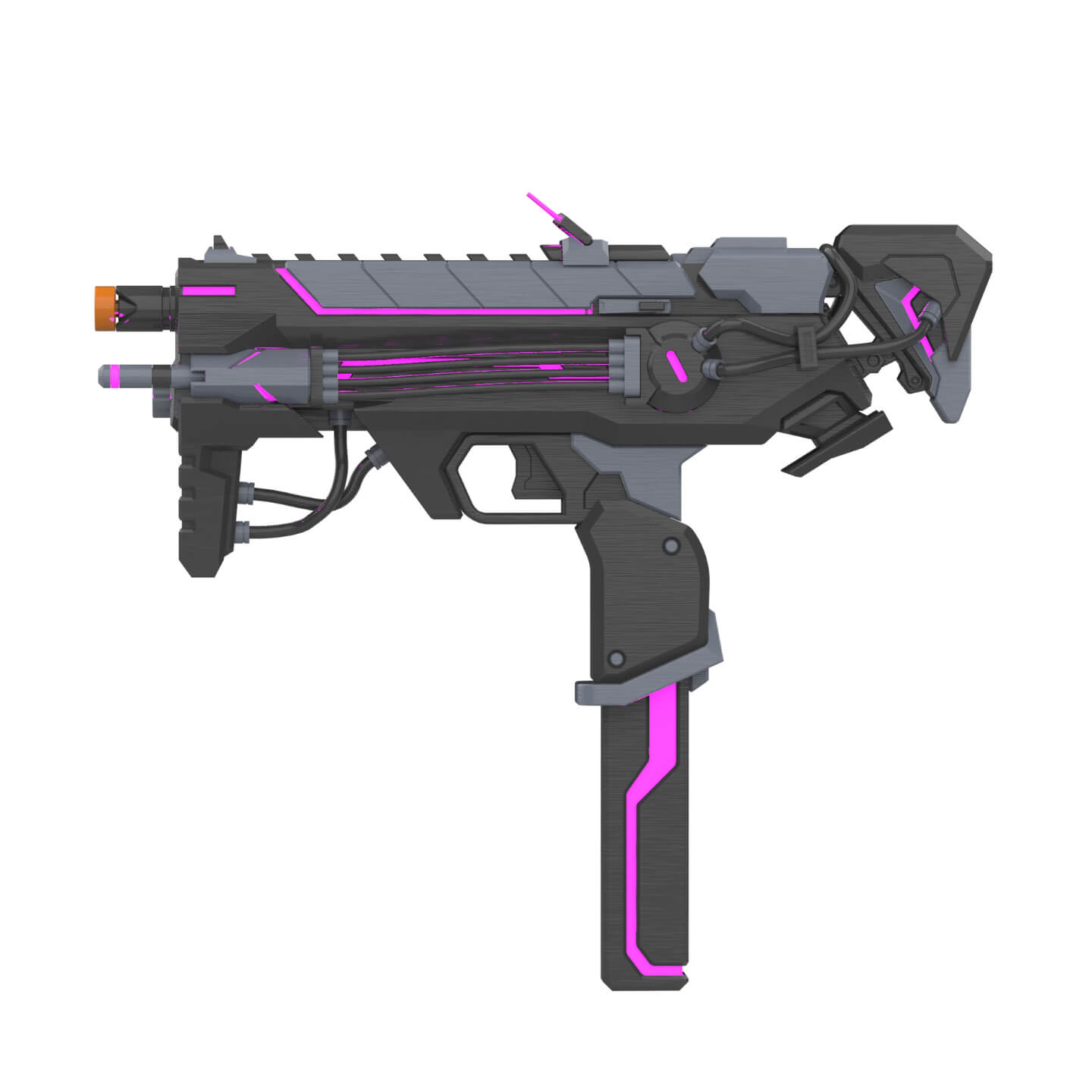Overwatch Sombra Blaster Augmented Skin - STL OBJ CAD bundle 3D Model ...