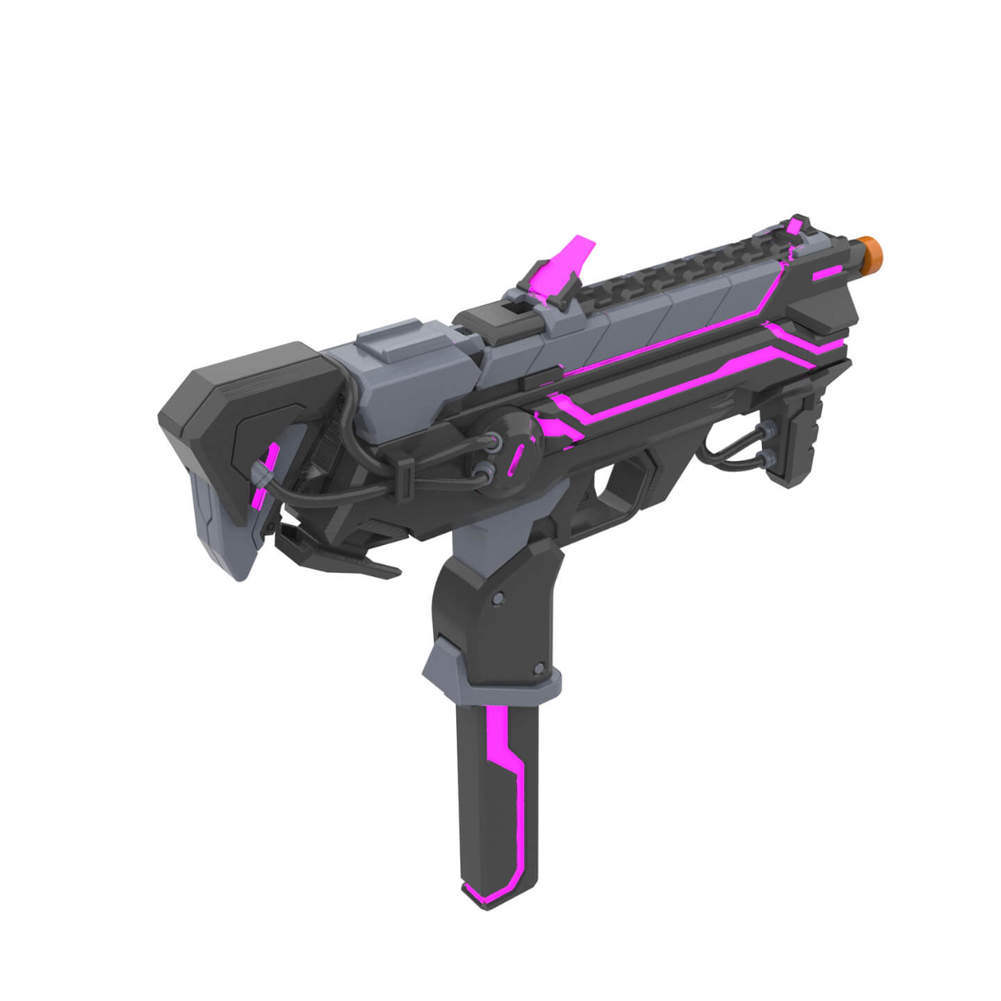 Overwatch Sombra Blaster Augmented Skin - STL OBJ CAD bundle 3D Model ...