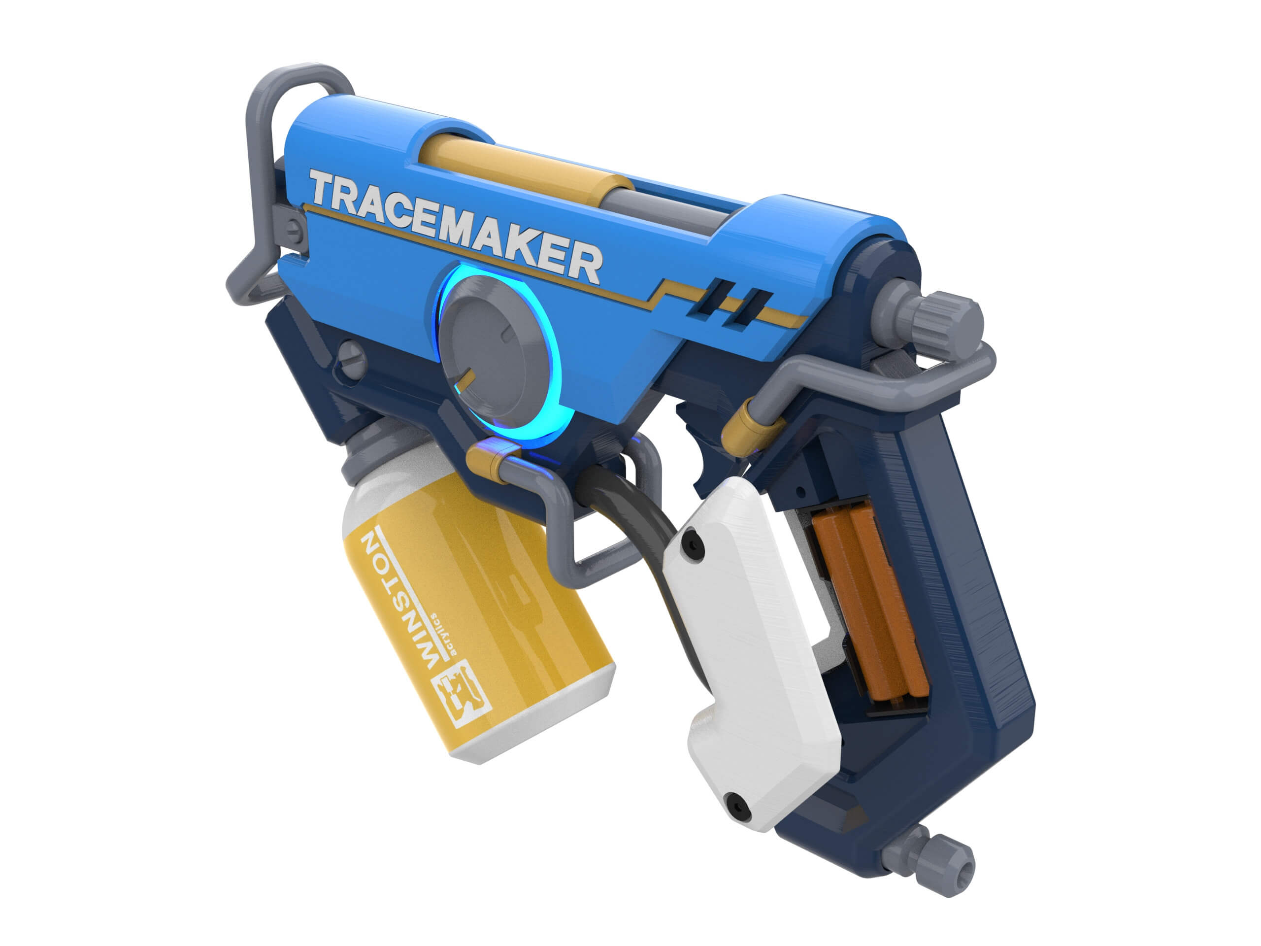 Overwatch Tracer Blaster Graffiti Skin - 3D Model by MakerLab