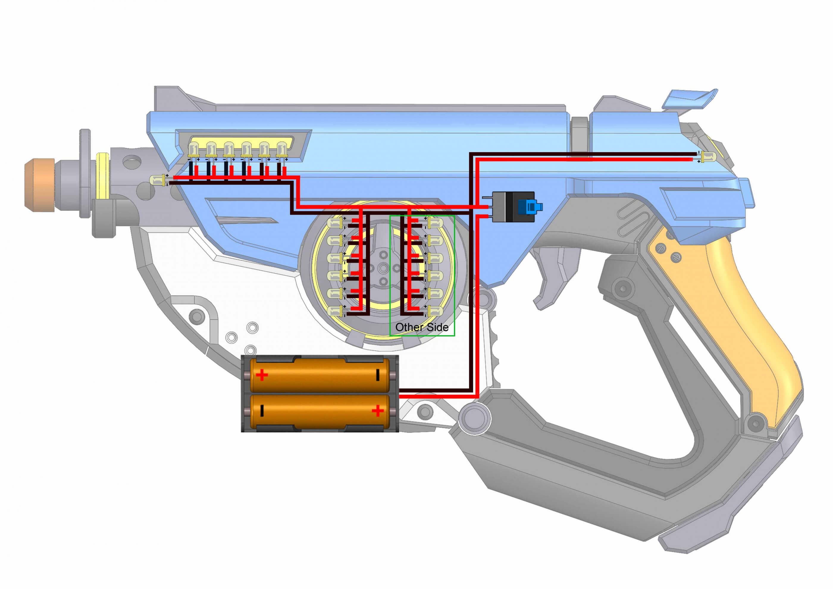 Overwatch Tracer Blaster Mach T Skin - 3D Model by MakerLab