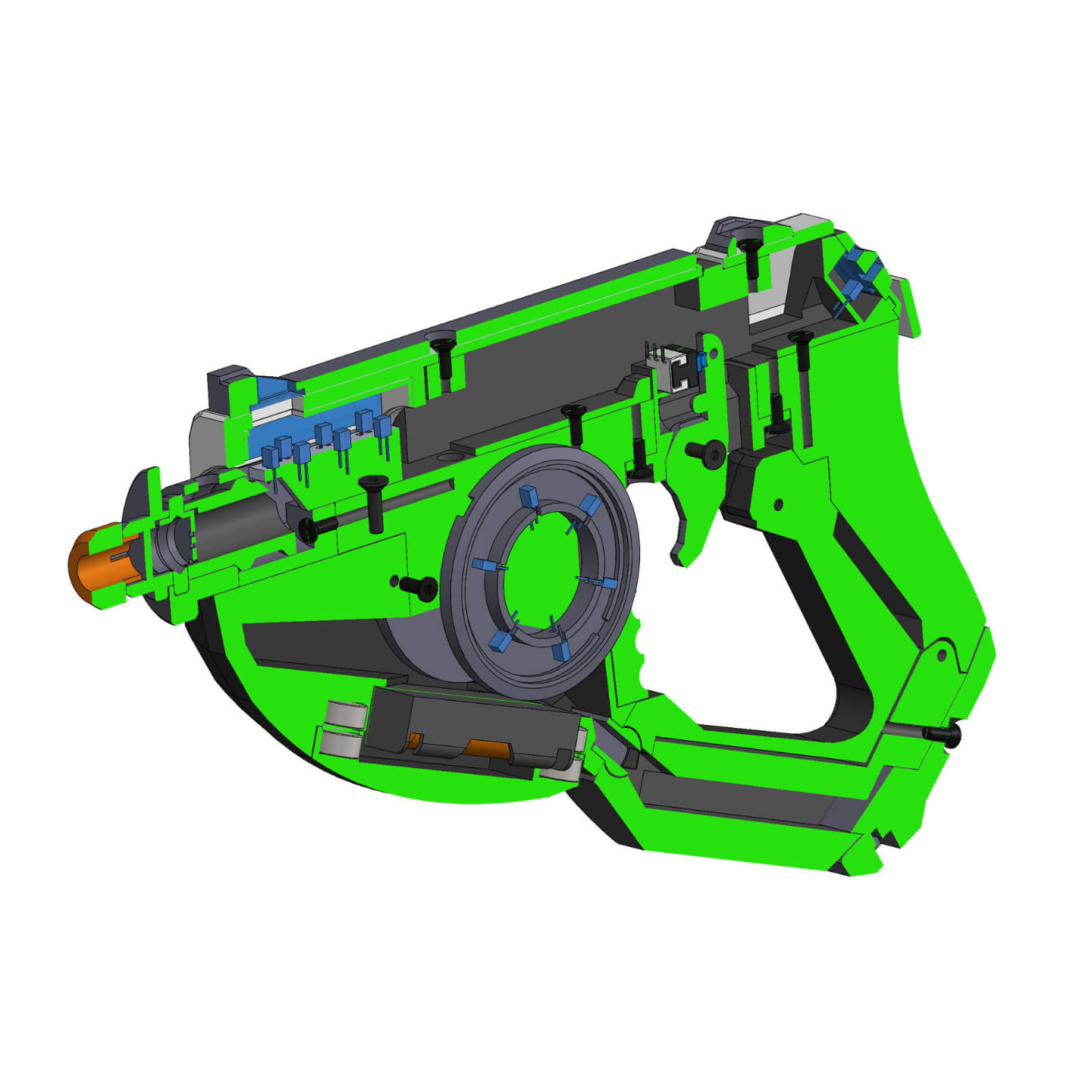 Overwatch Tracer Blaster Original Skin - STL OBJ CAD Bundle 3D Model by ...
