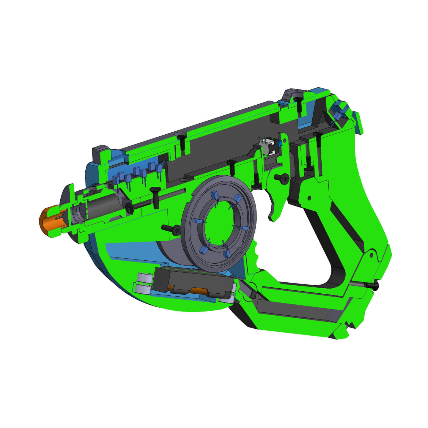 Overwatch Tracer Blaster Punk Skin - STL OBJ CAD Commercial 3D Model by ...