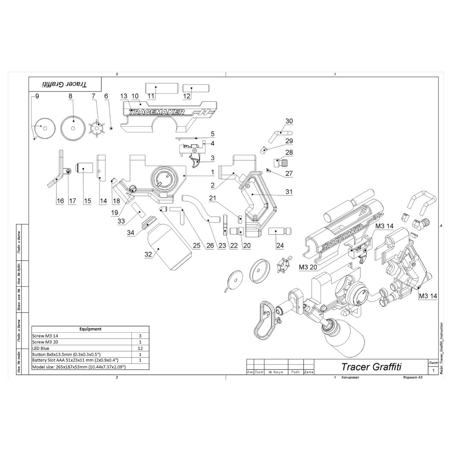 Overwatch Tracer Graffiti Skin Blaster - Stl OBJ CAD Bundle 3D Model by ...