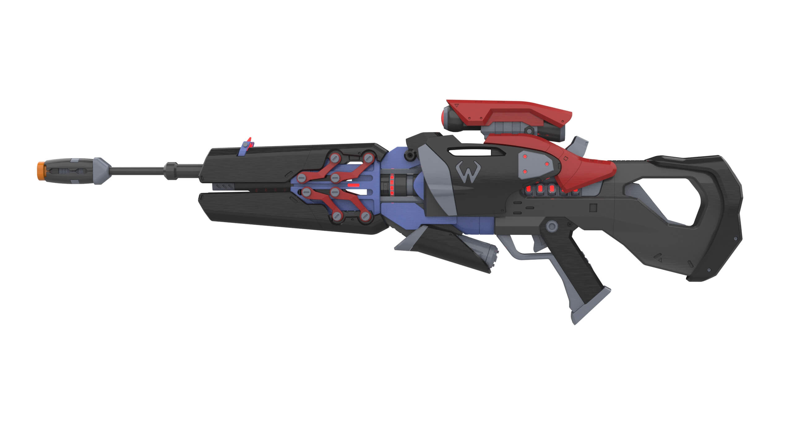 Overwatch Widow Widowmaker Noire Skin Sniper Rifle - 3D Model by MakerLab
