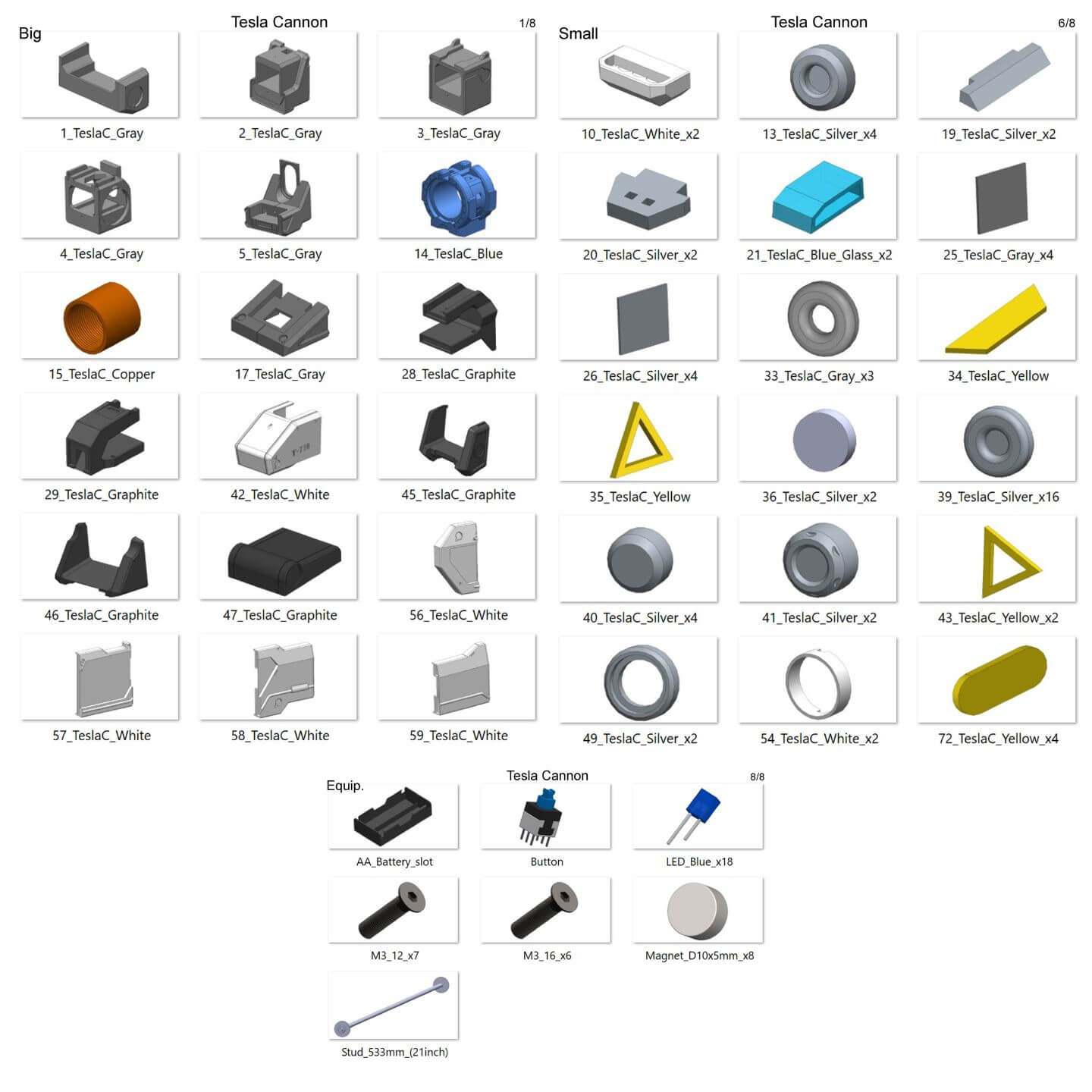 Overwatch Winston Tesla Cannon Stl Cad Bundle - 3D Model by MakerLab