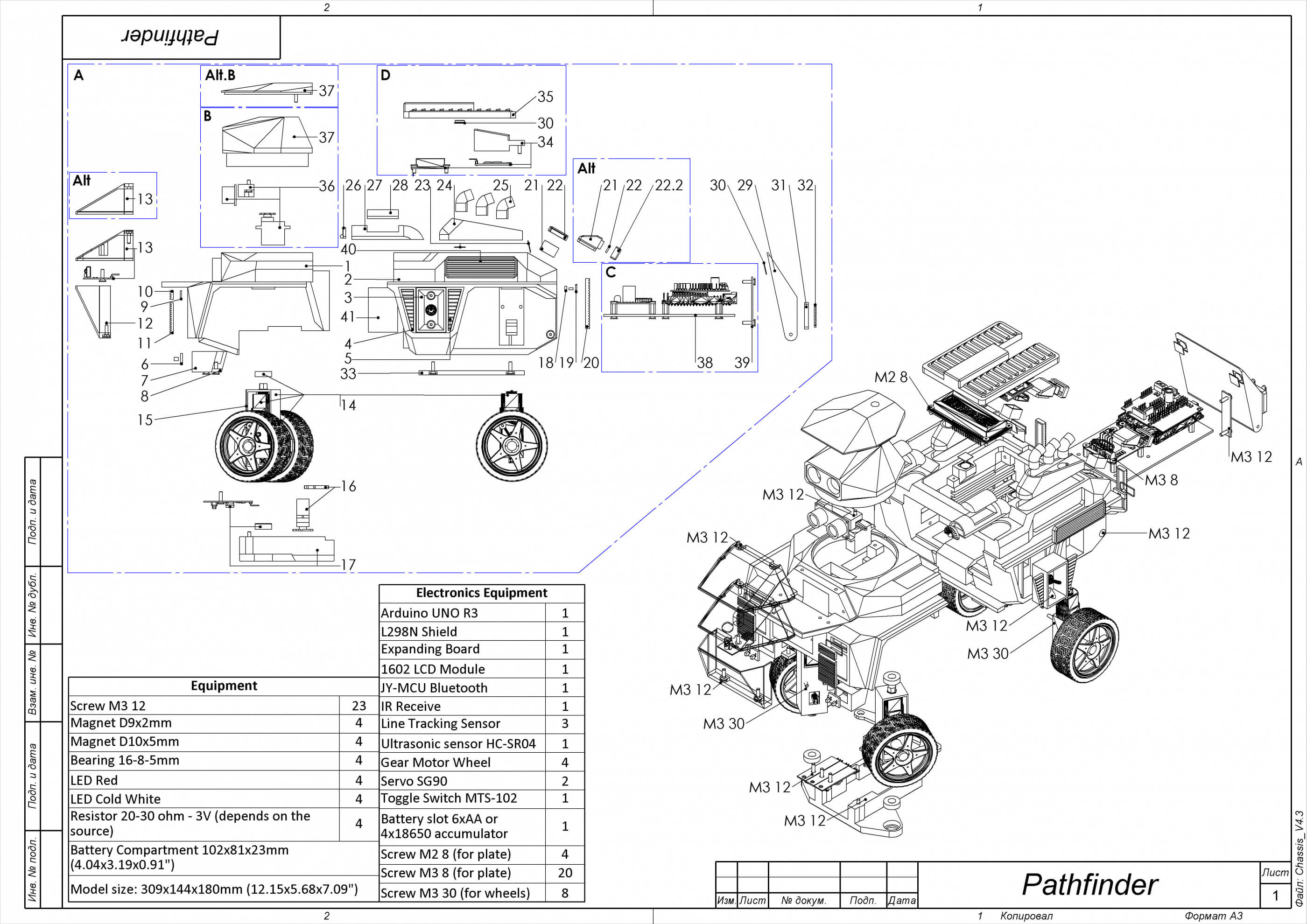 Pathfinder Housing for RC Car - 3D Model by MakerLab