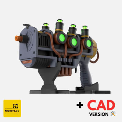 Plasma Blaster - Fallout - STL CAD OBJ - Commercial Use 3D Model by ...