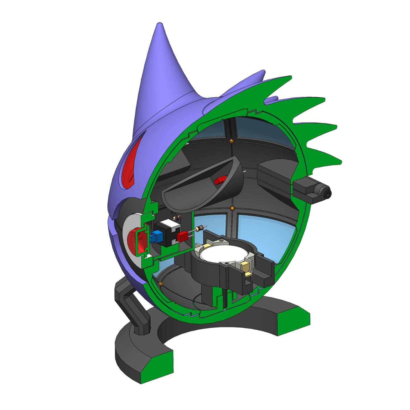 Pokemon Gengar Pokeball Stl - 3D Model by MakerLab