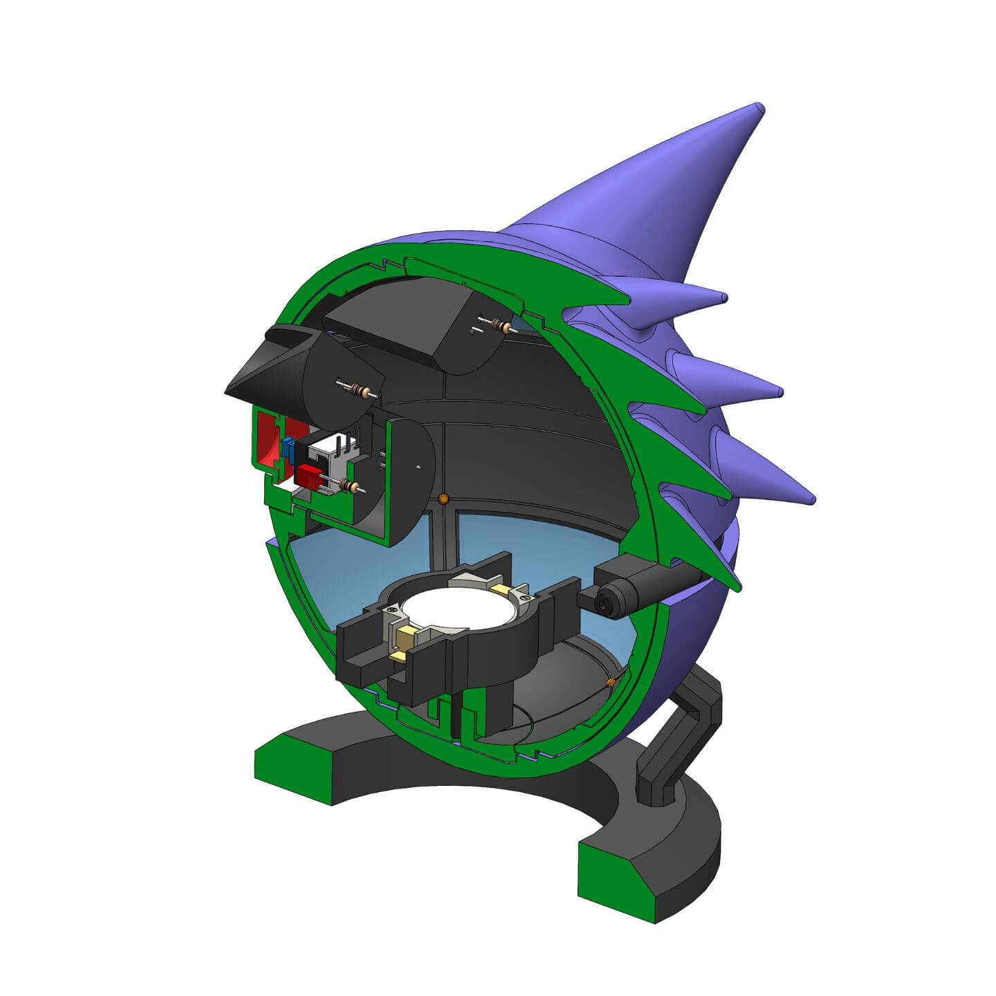 Pokemon Gengar Pokeball Stl - 3D Model by MakerLab