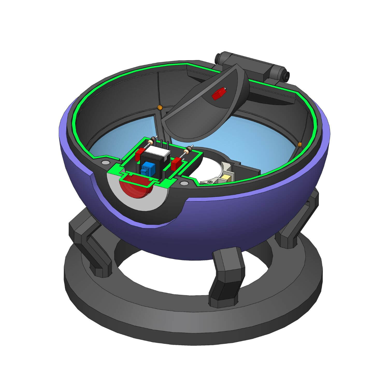 Pokemon Gengar Pokeball Stl - 3D Model by MakerLab