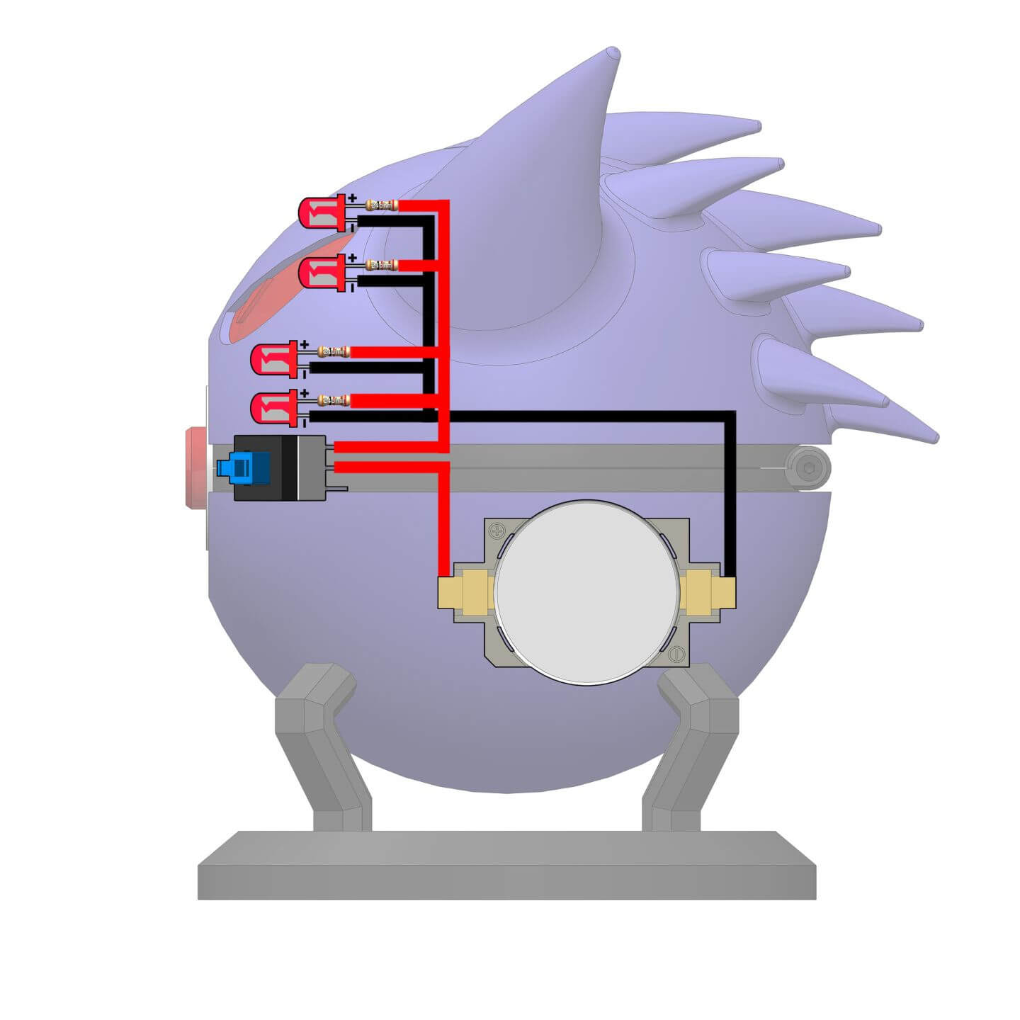 Pokemon Gengar Pokeball STL - 3D Print Model by MakerLab