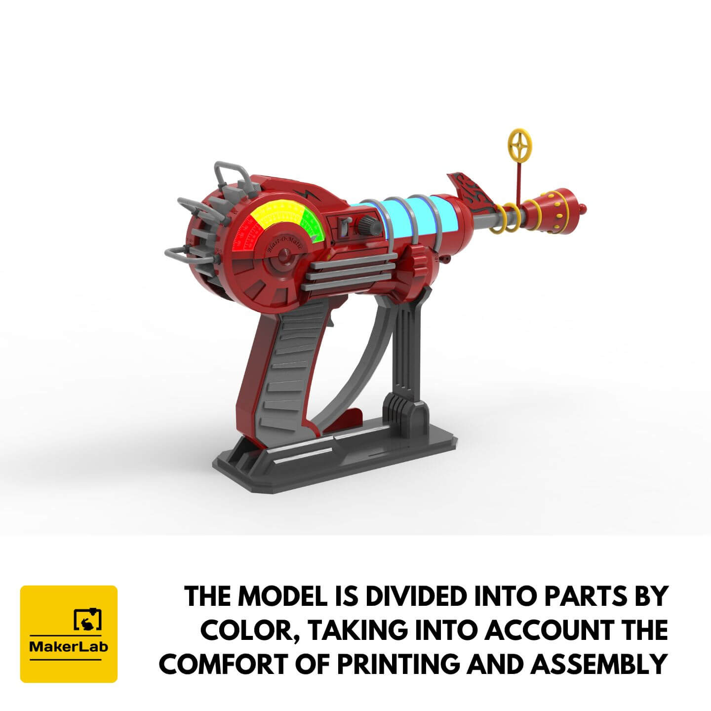 MK1 Ray Gun COD - STL OBJ CAD Bundle - Commercial Use 3D Model by MakerLab