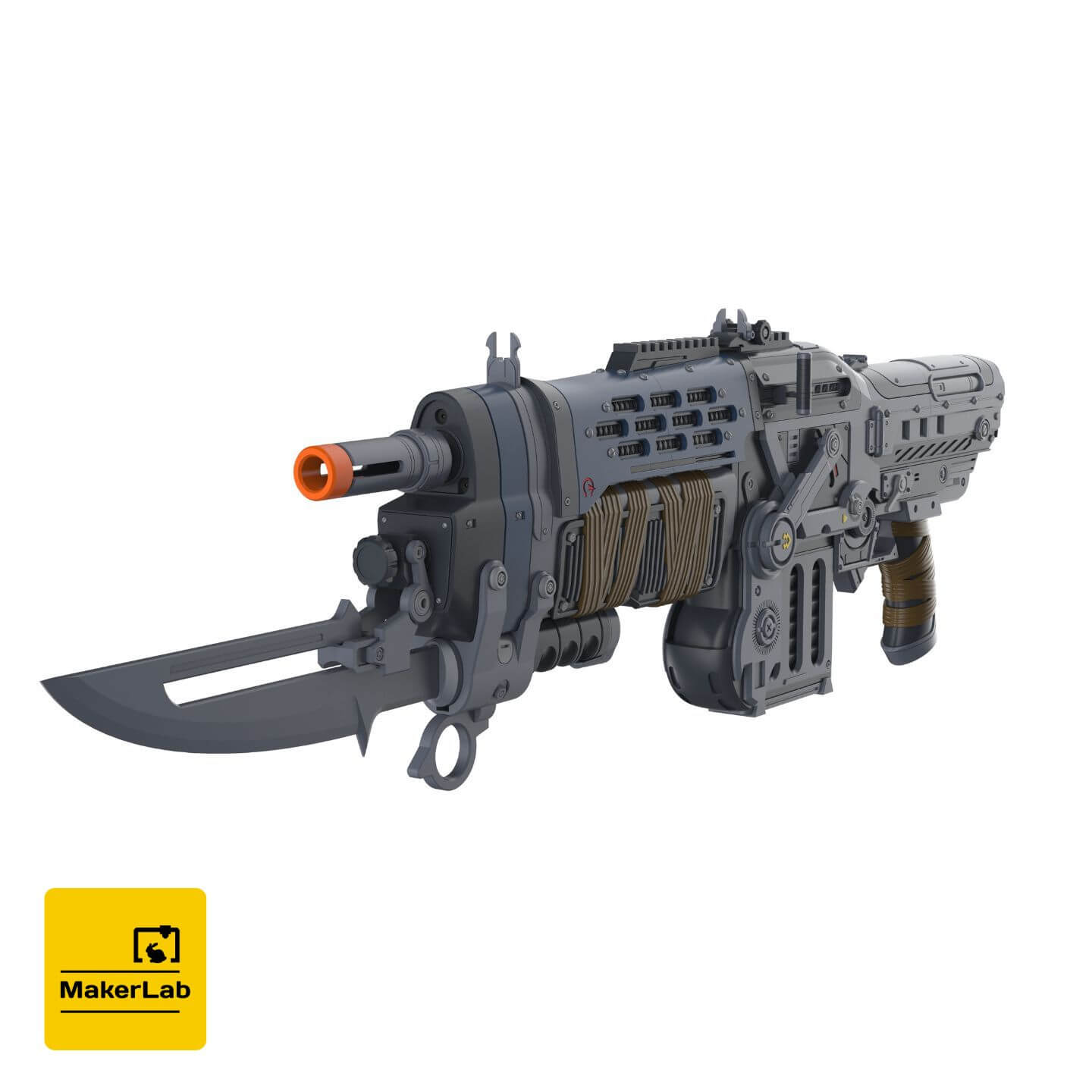 Retro Lancer E-Day Gears of War - STL CAD OBJ Commercial Use 3D Model ...