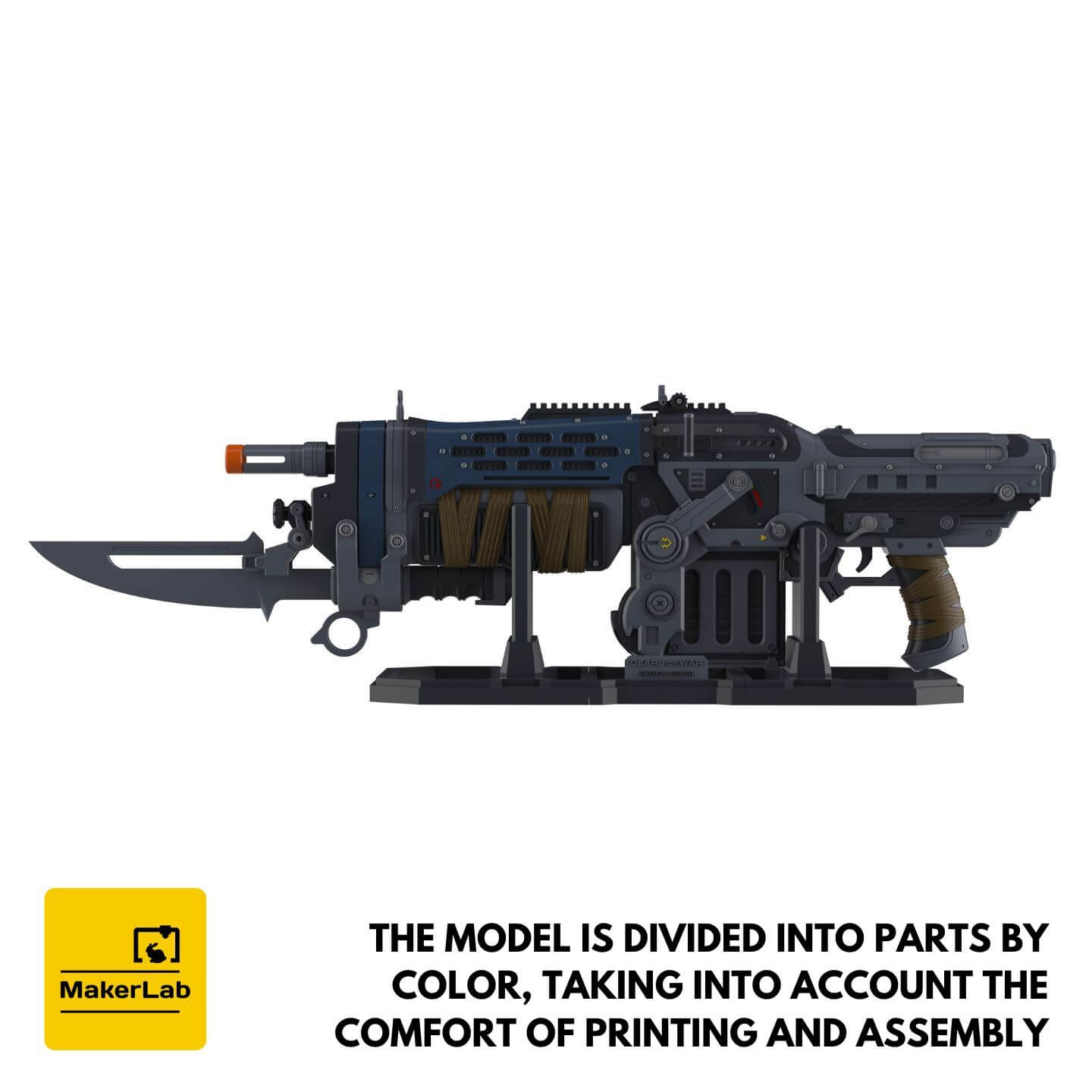 Retro Lancer E-Day Gears of War - STL Files - Personal Use 3D Model by ...