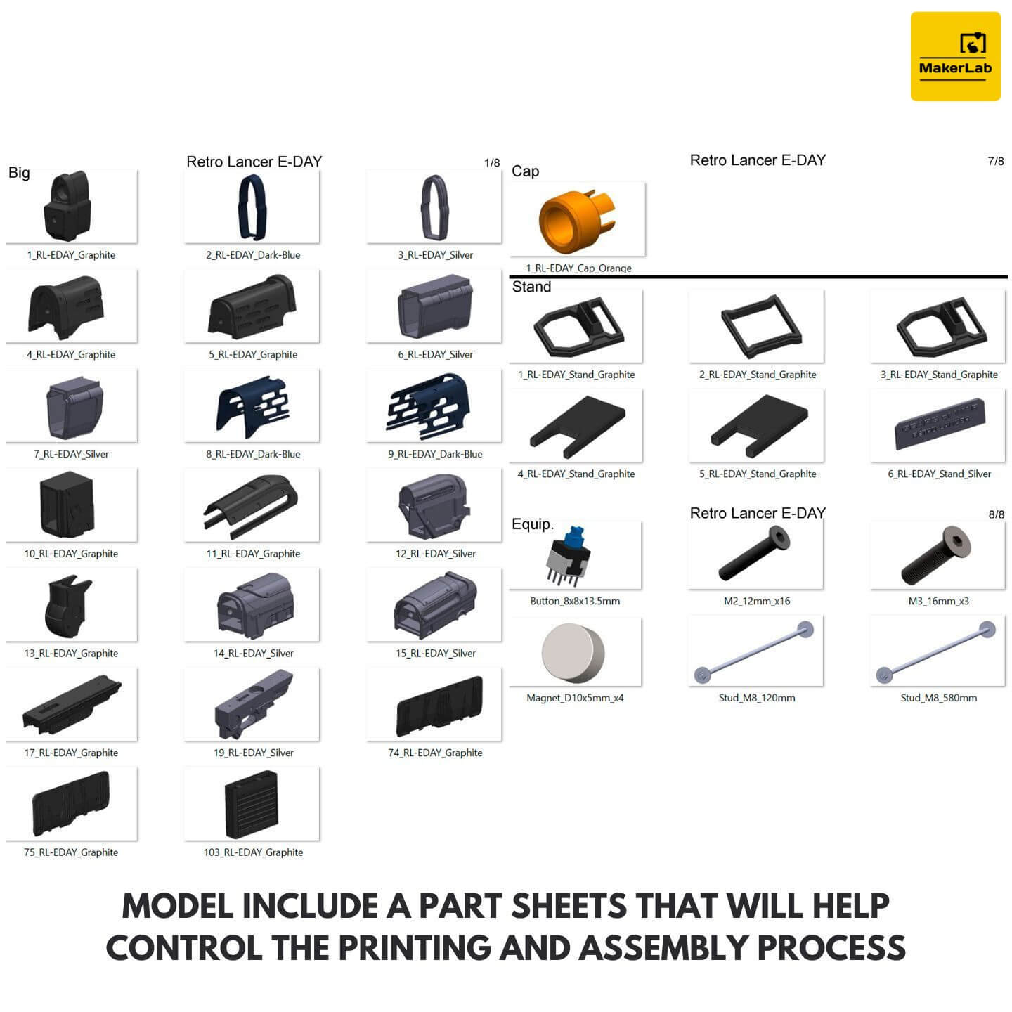 Retro Lancer E-Day Gears of War - STL Files - Personal Use 3D Model by ...