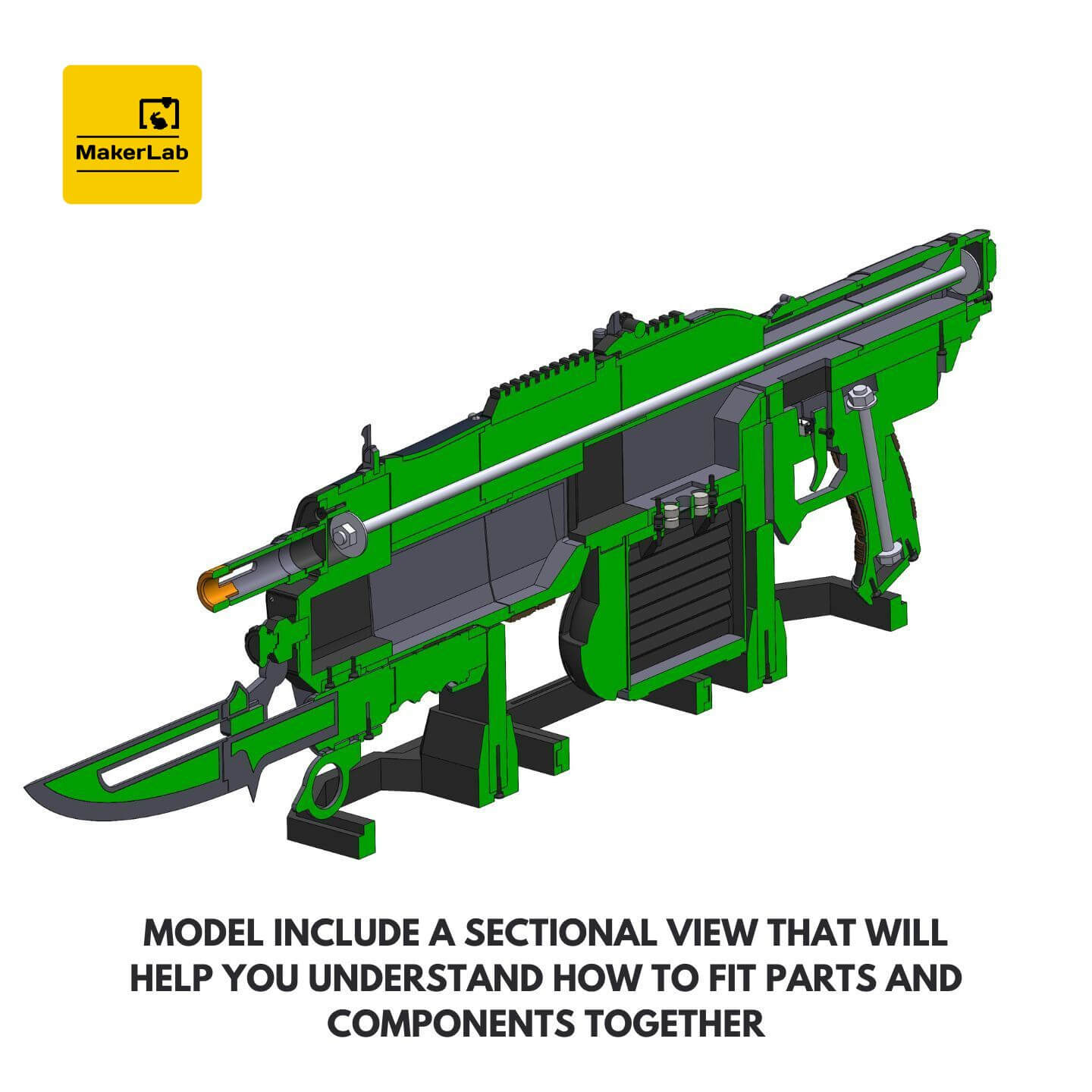 Retro Lancer E-Day Gears of War - STL Files - Personal Use 3D Model by ...