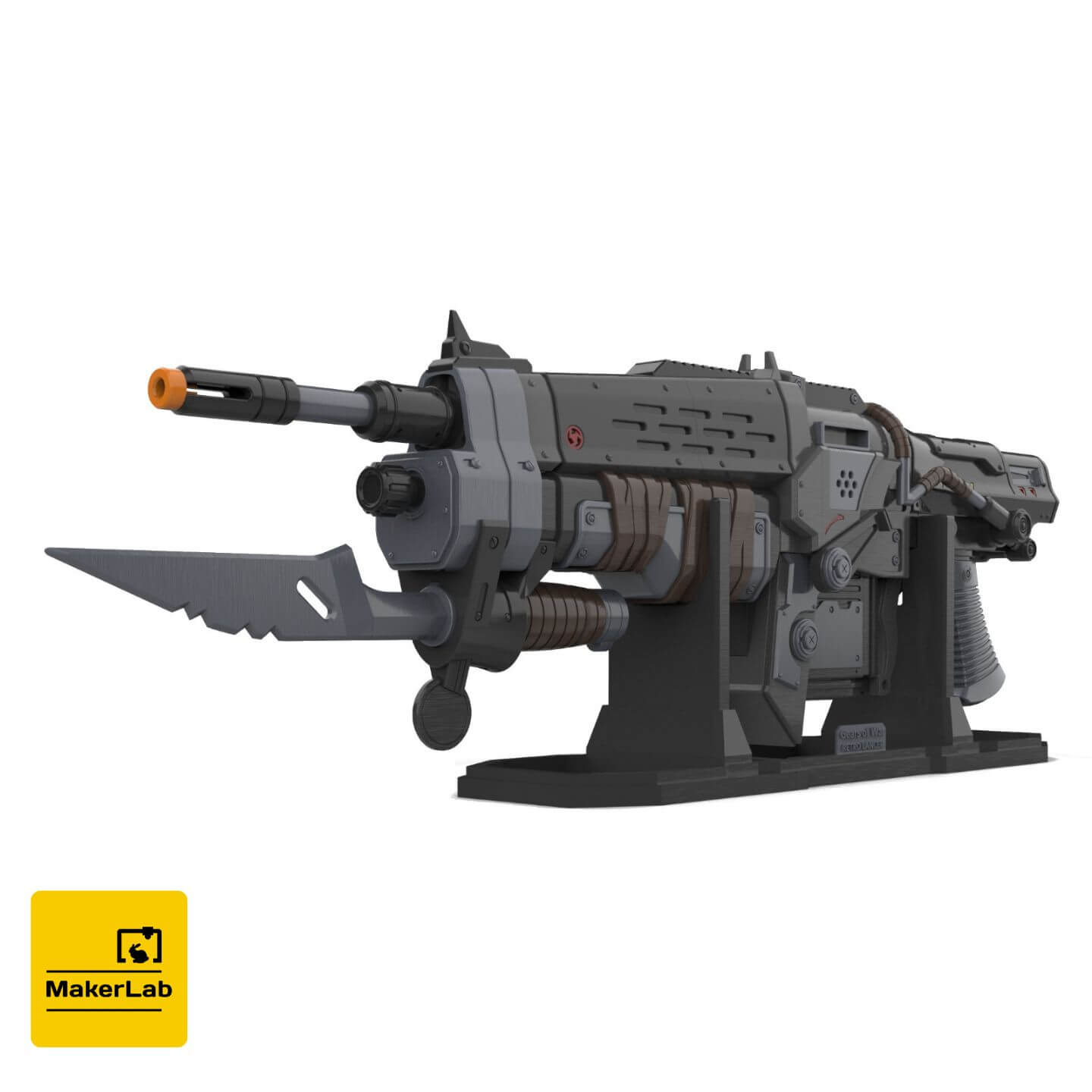 Retro Lancer Gears of War - STL OBJ CAD - Commercial Use 3D Model by ...