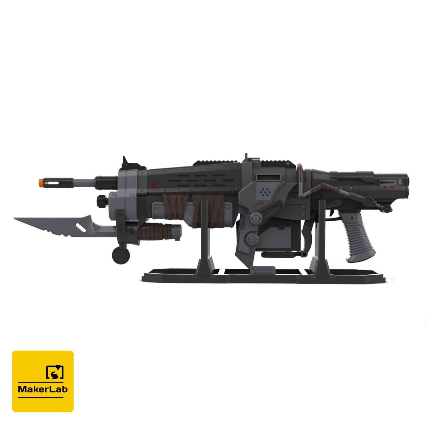 Retro Lancer Gears of War - STL OBJ CAD - Commercial Use 3D Model by ...