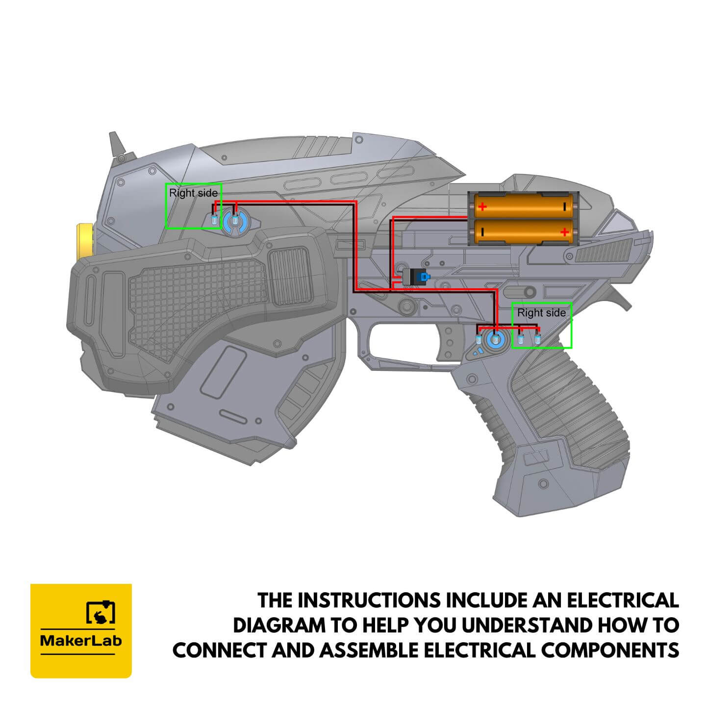 Snub Pistol Gears of War - STL OBJ CAD - Commercial Use 3D Model by ...