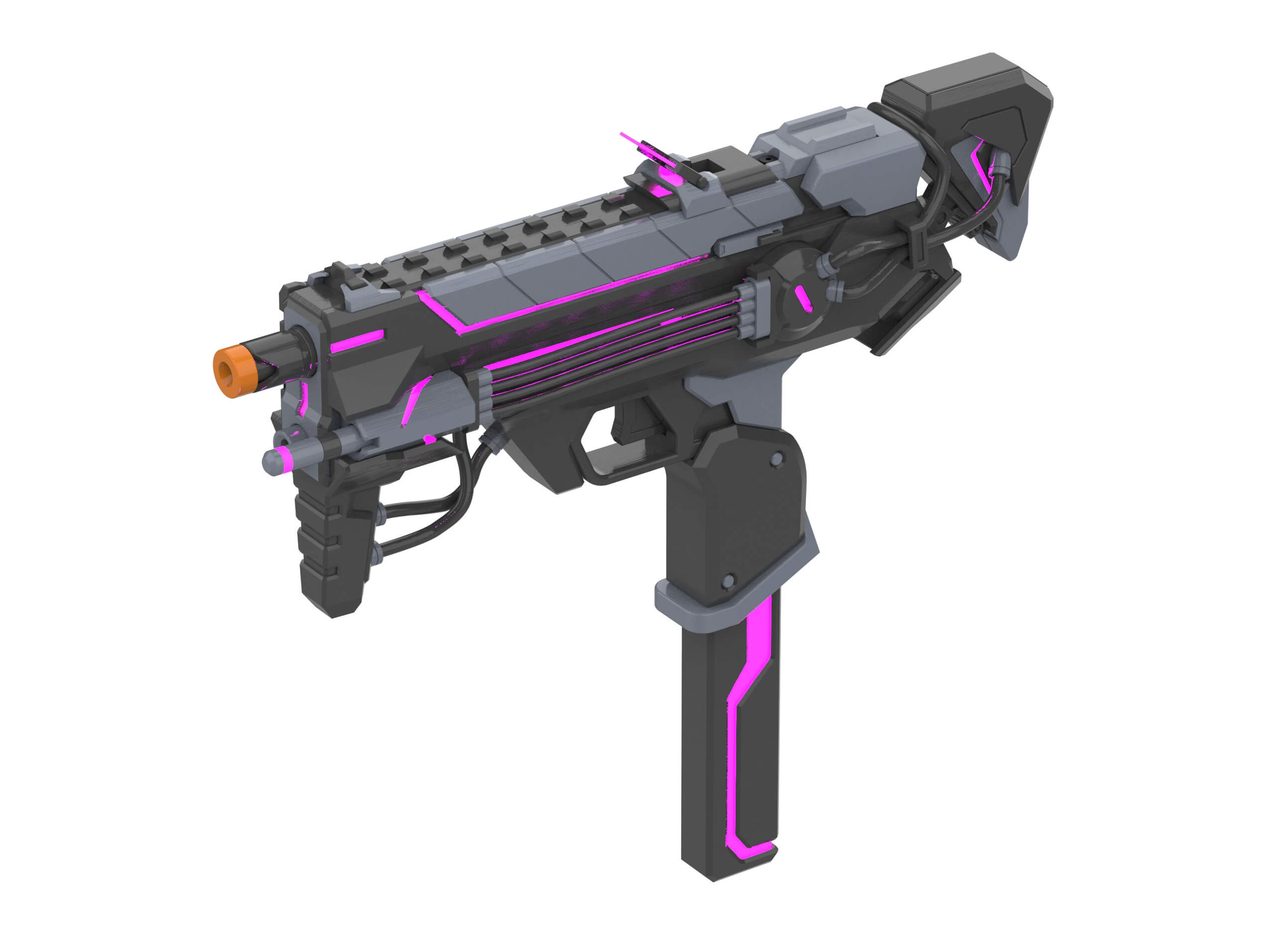 Overwatch Sombra Cannon Augmented Skin - 3D Model by MakerLab