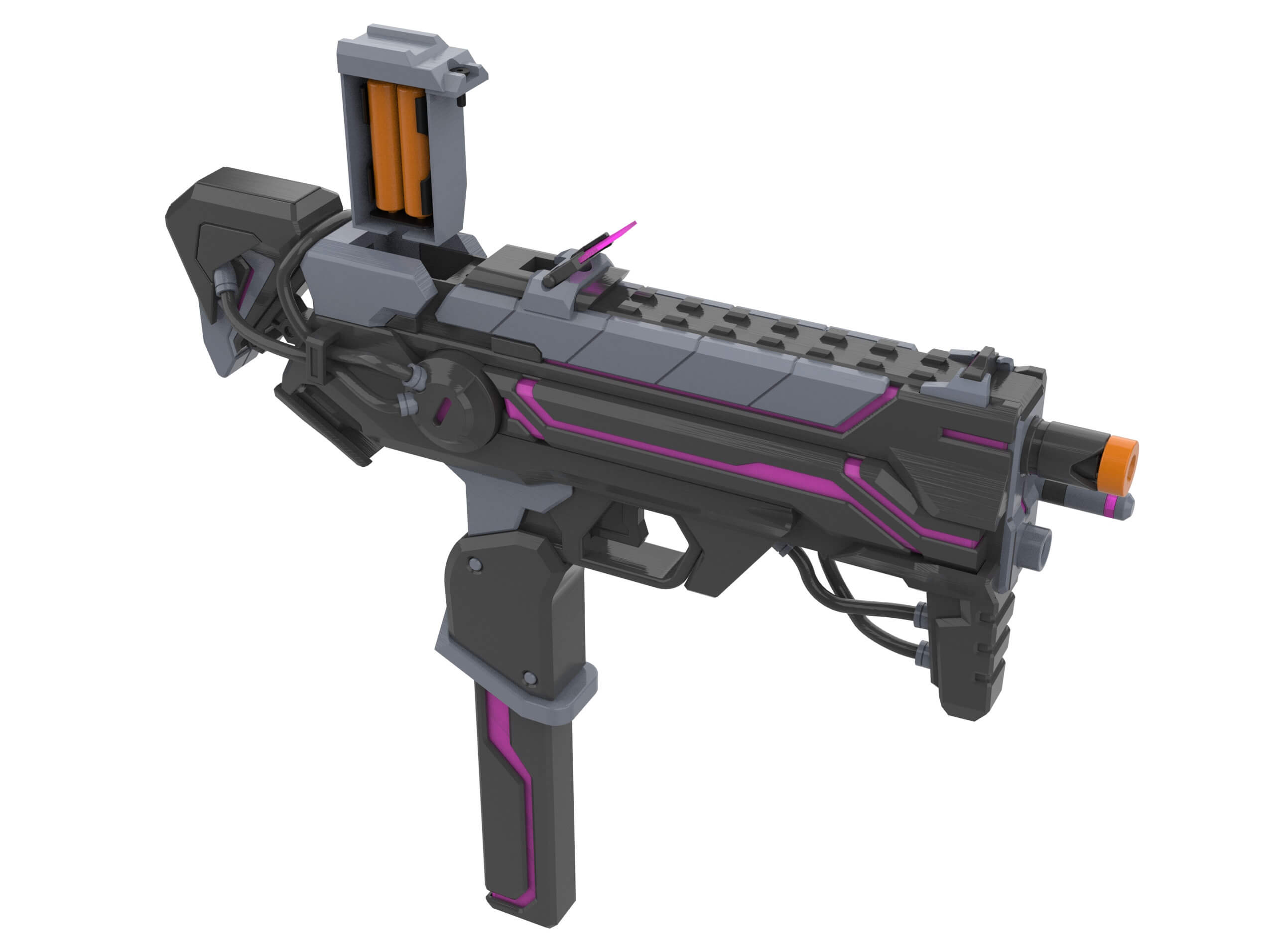 Overwatch Sombra Cannon Augmented Skin - 3D Model by MakerLab