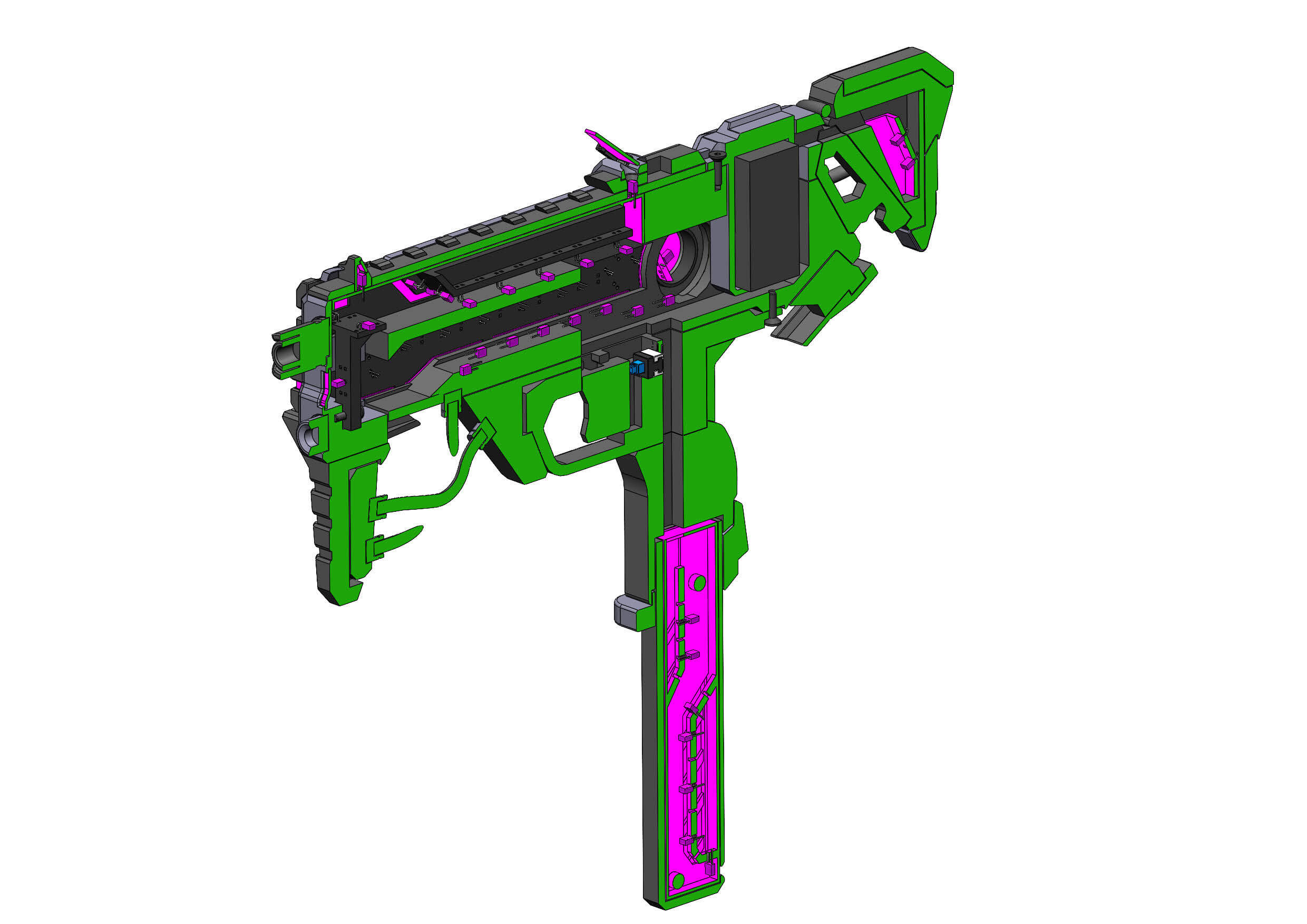 Overwatch Sombra Cannon Augmented Skin - 3D Model by MakerLab