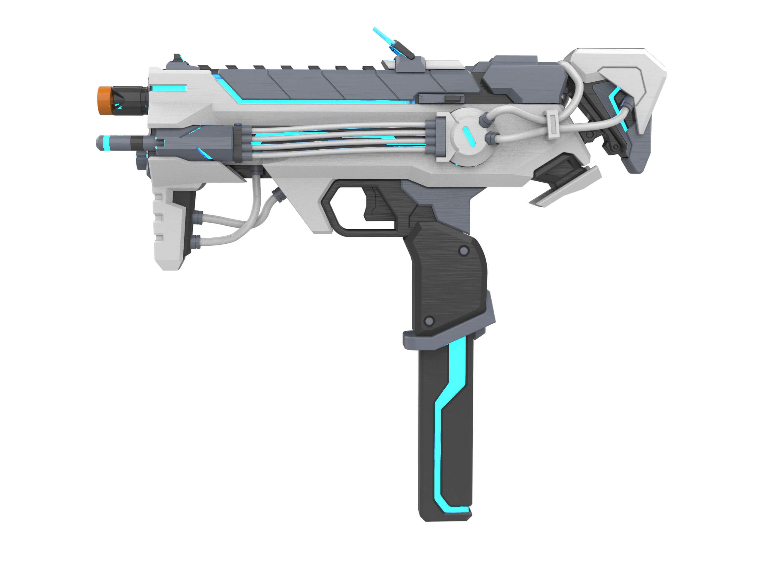 Overwatch Sombra Cannon Cyberspace Skin - 3D Model by MakerLab