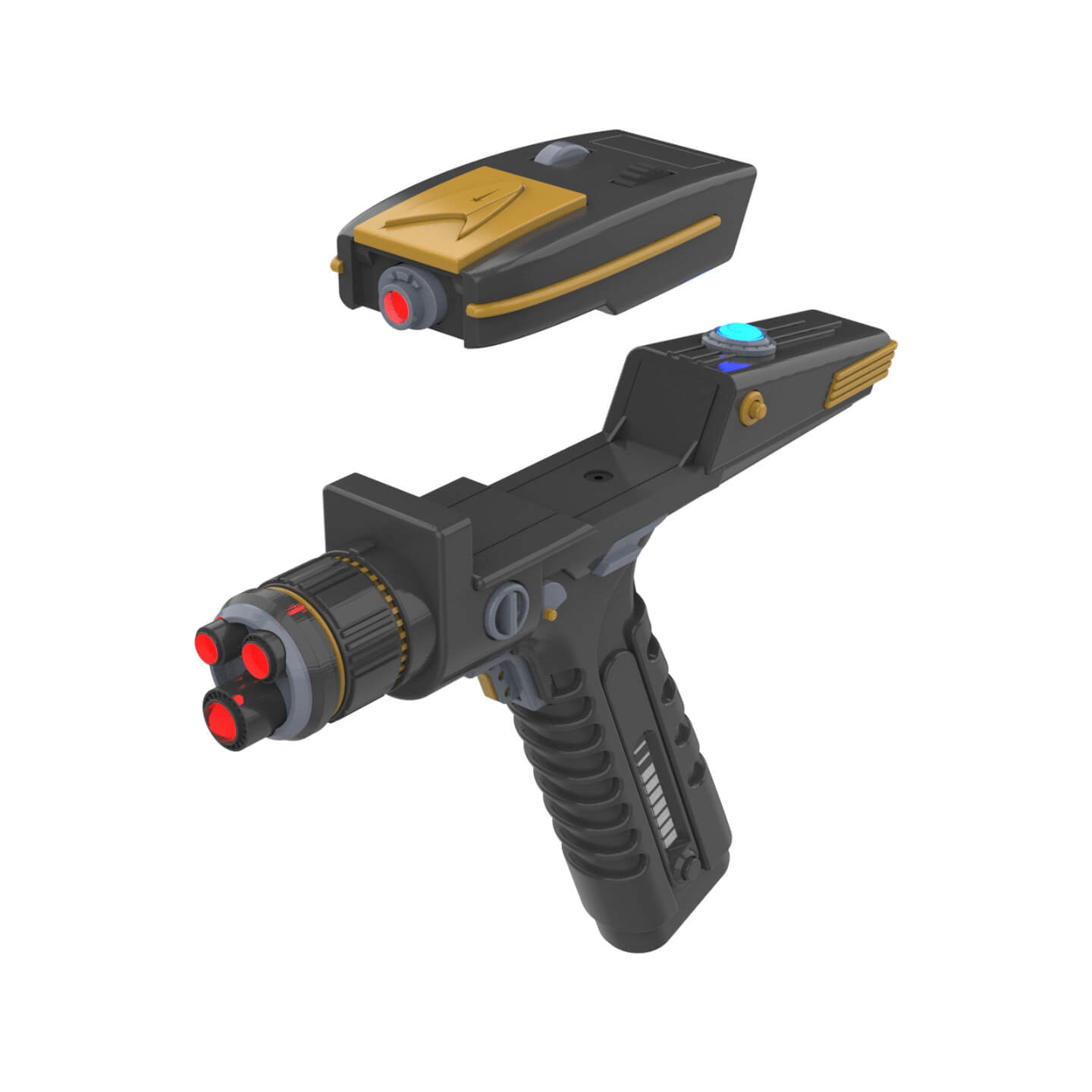 Star Trek Discovery Phaser - STL OBJ CAD Bundle Commercial 3D Print ...