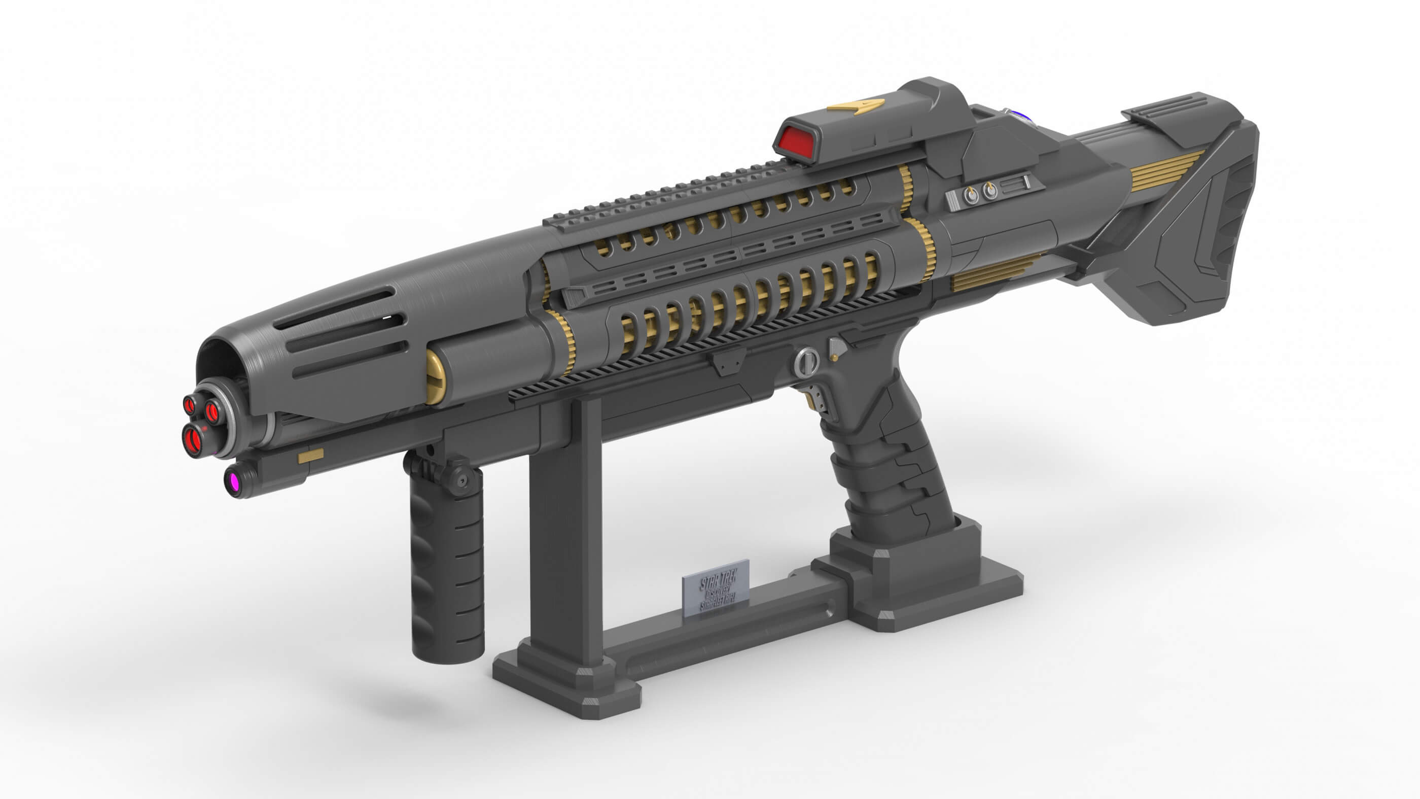 Star Trek Discovery Starfleet Phaser Rifle - 3D Model by MakerLab