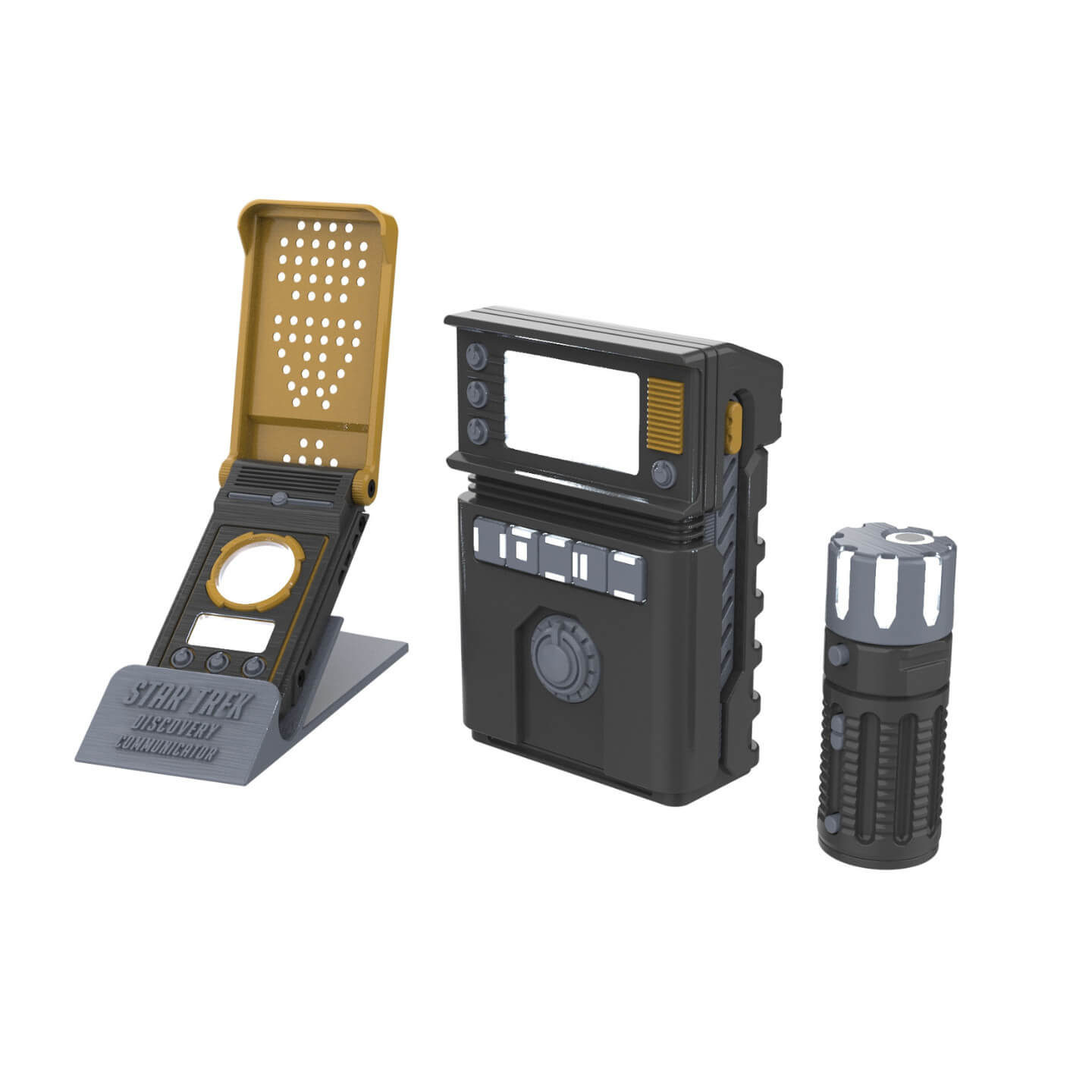 Star Trek Discovery Tricorder and Communicator - Stl OBJ Cad 3D Model ...