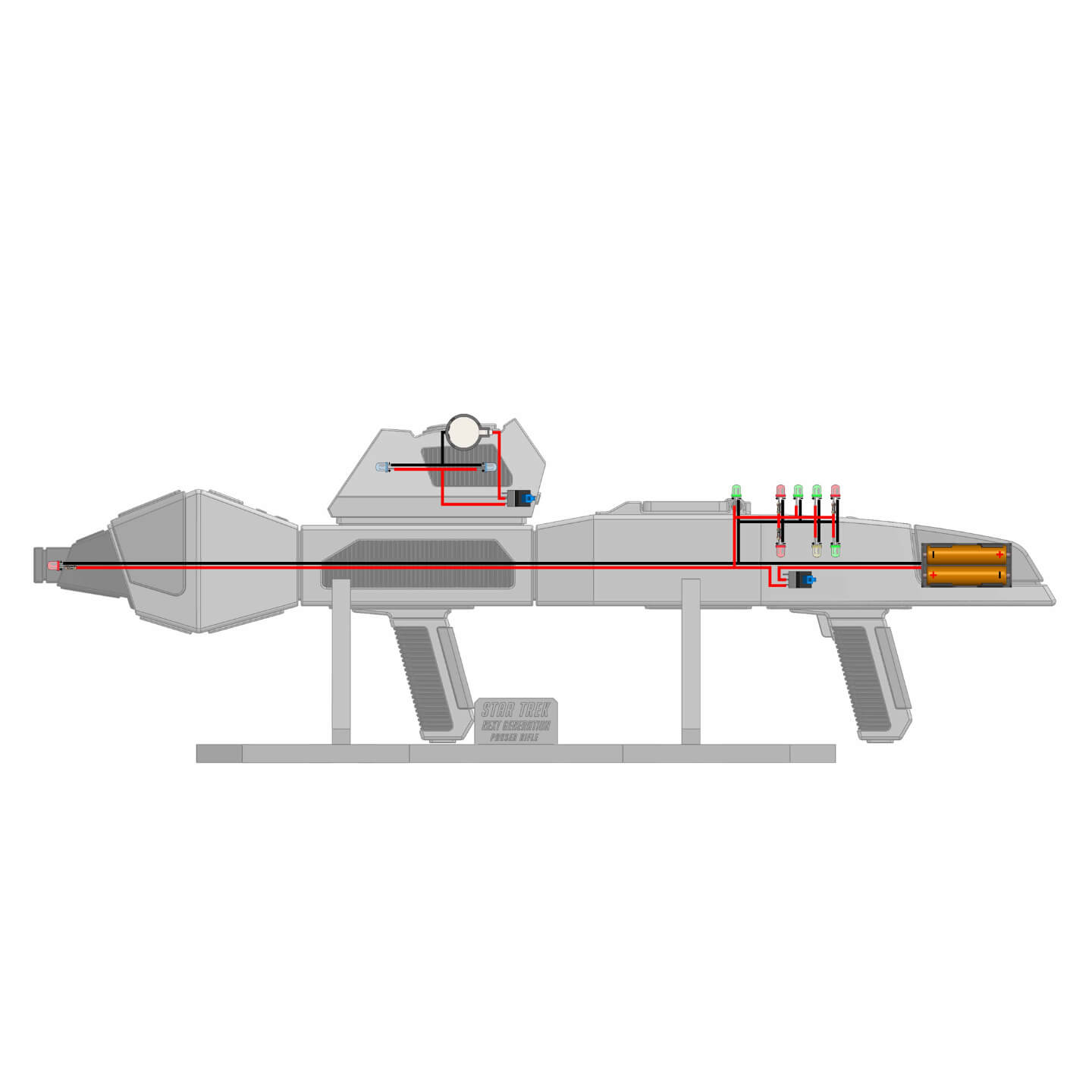 Star Trek Next Generation Type 3 Phaser Rifle - STL CAD OBJ 3D Model by ...