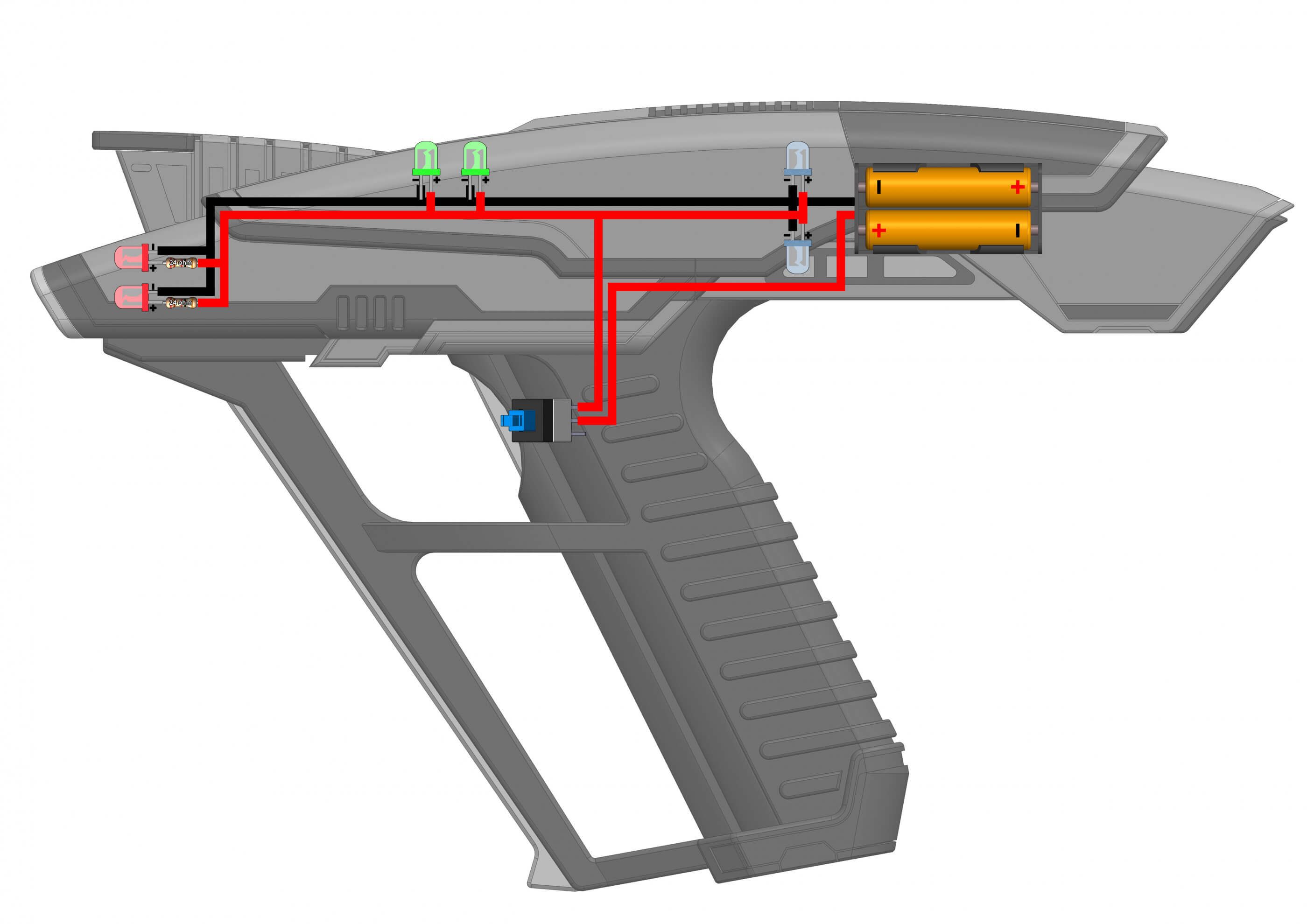 Star Trek Picard Phaser - 3D Model by MakerLab