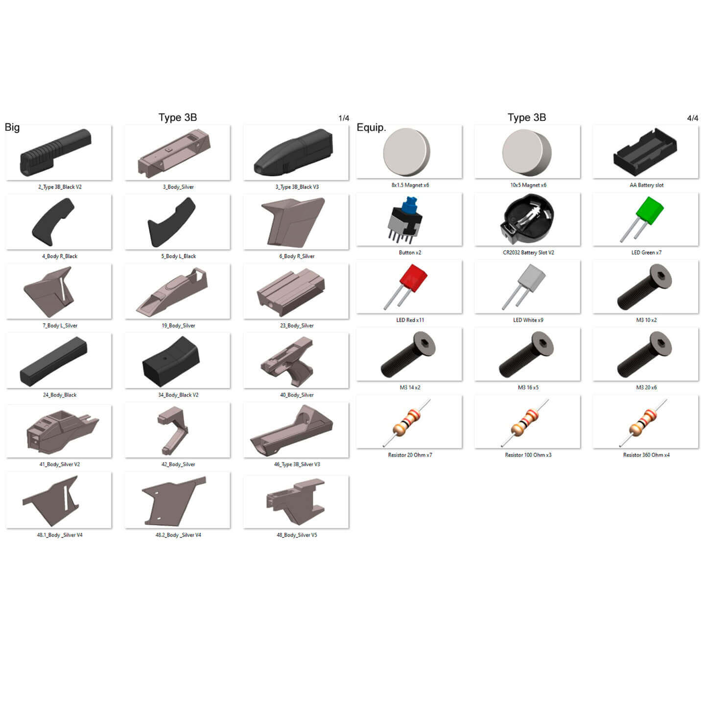 Star Trek Type 3B Phaser Rifle - STL OBJ CAD Bundle 3D Model by MakerLab