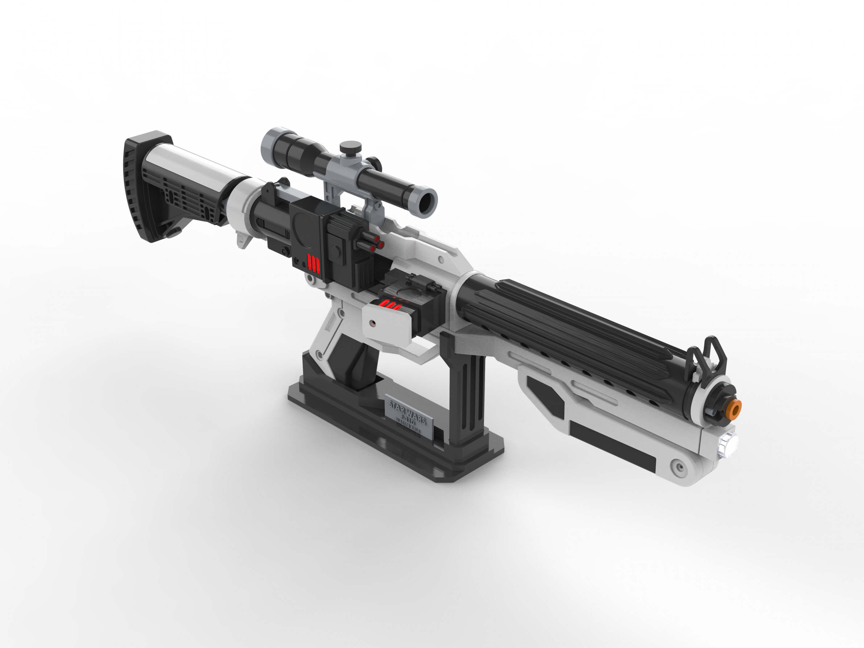Star Wars F-11D Blaster Rifle 3D Model by MakerLab