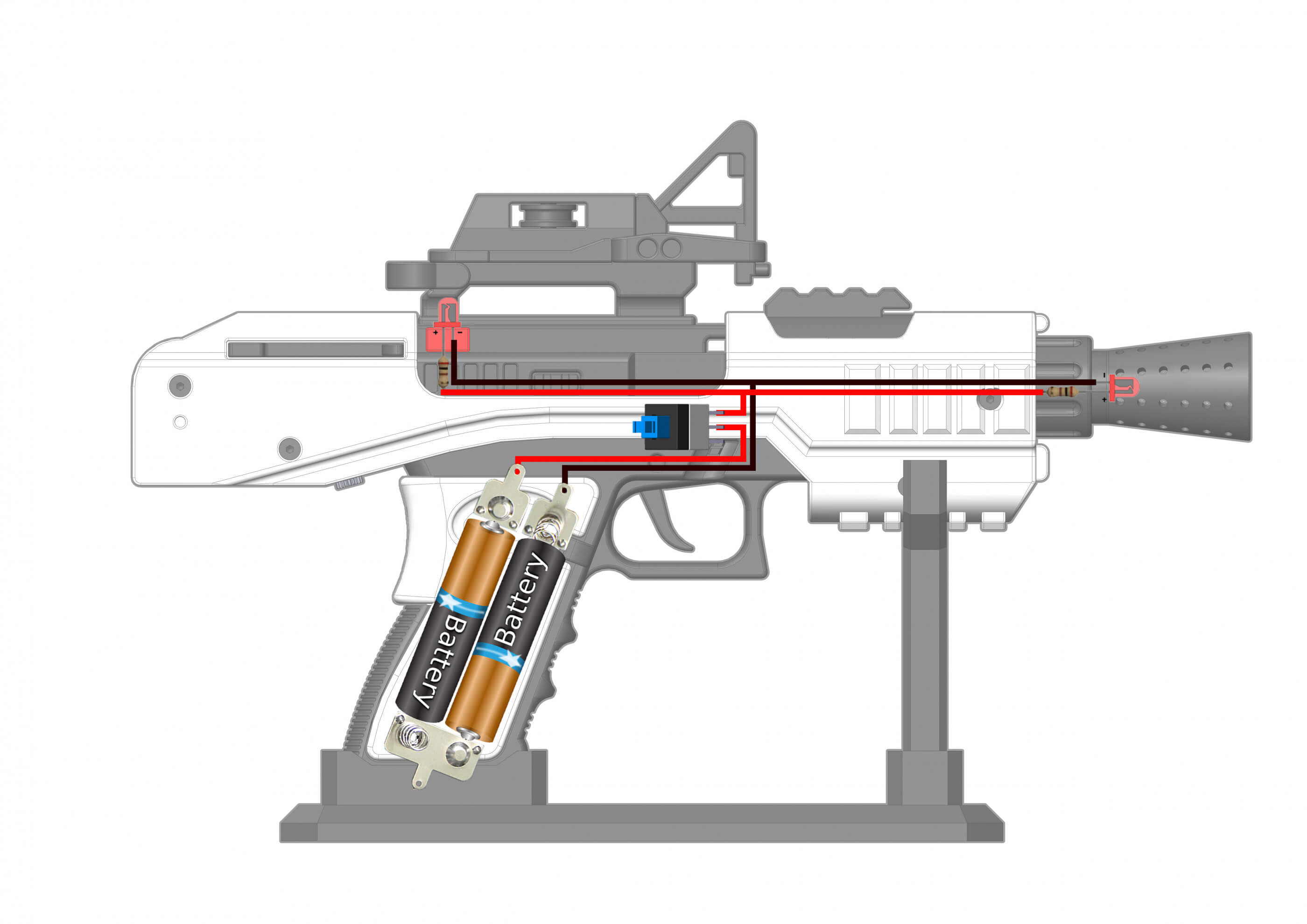 Star Wars SE-44C Blaster 3D Model by MakerLab