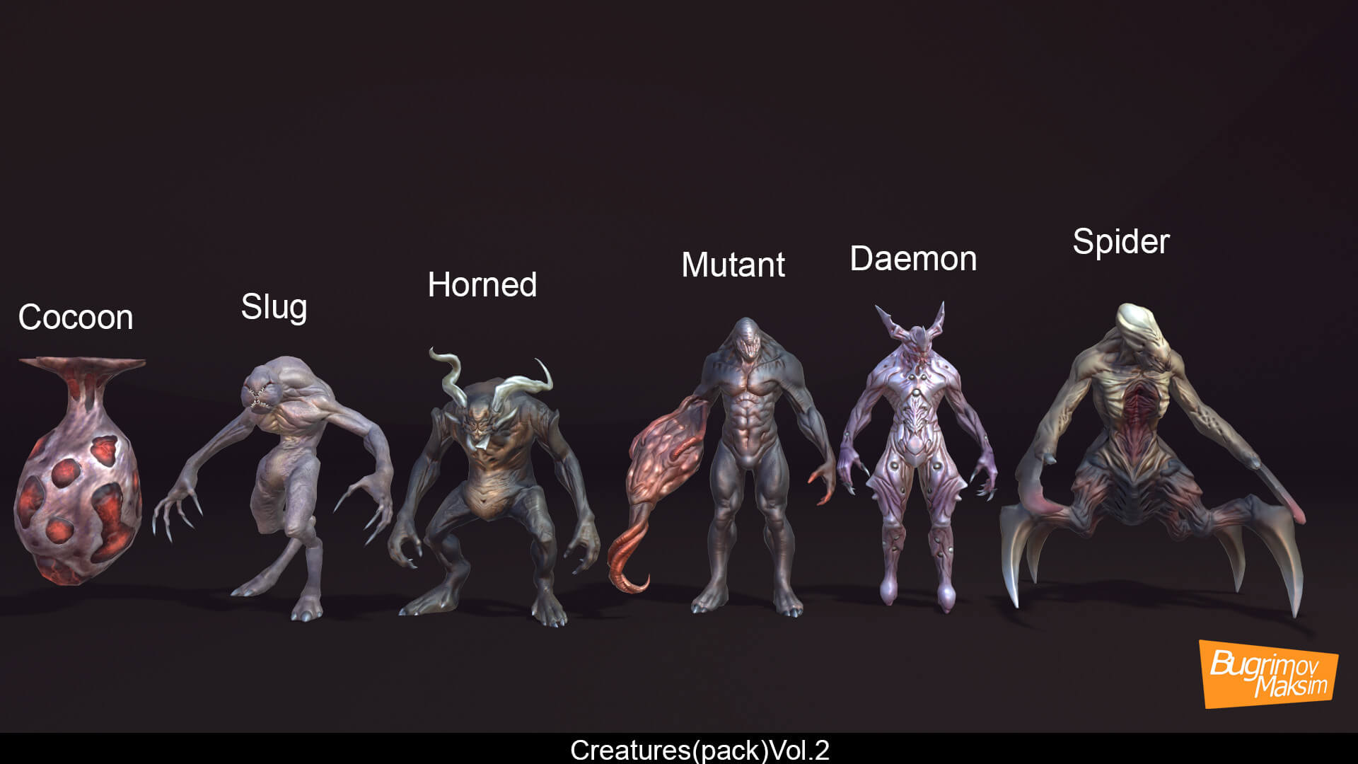 20 Creatures Mega Pack - 3D Model by Maksim_Bugrimov