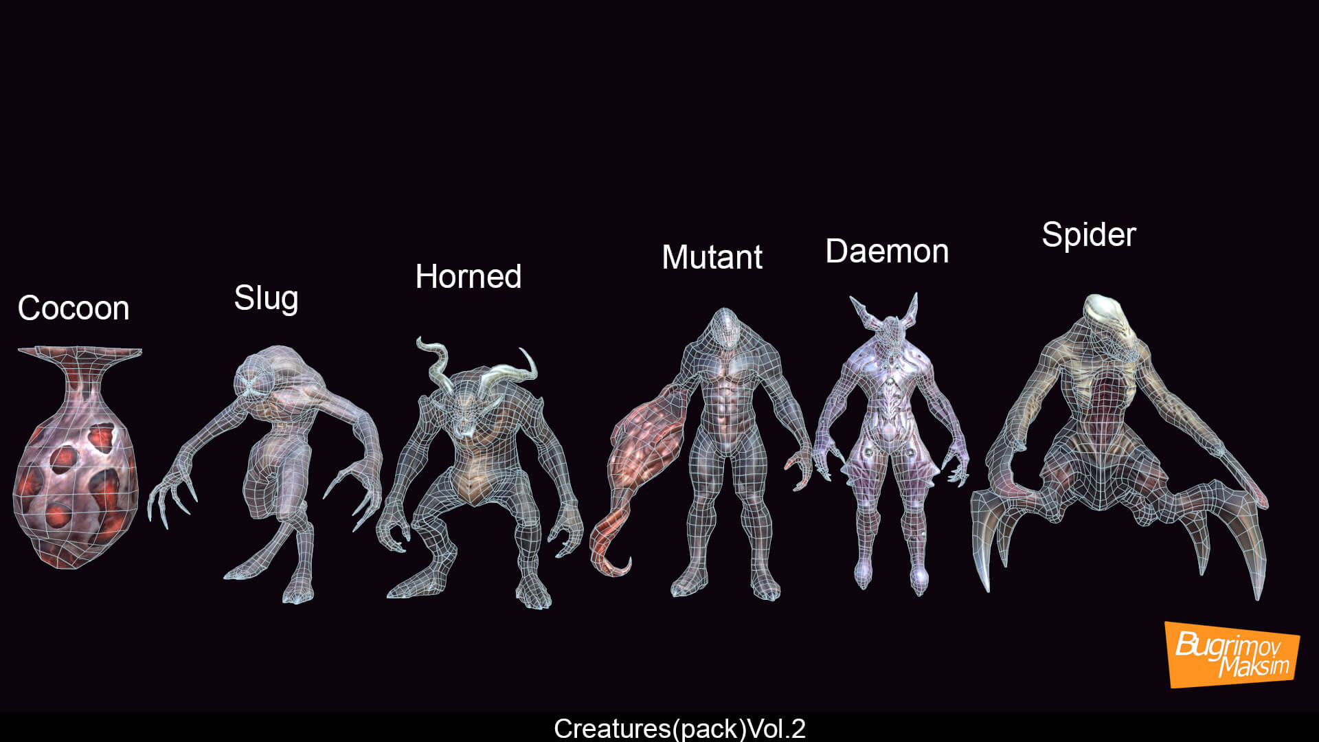 20 Creatures Mega Pack - 3D Model by Maksim_Bugrimov
