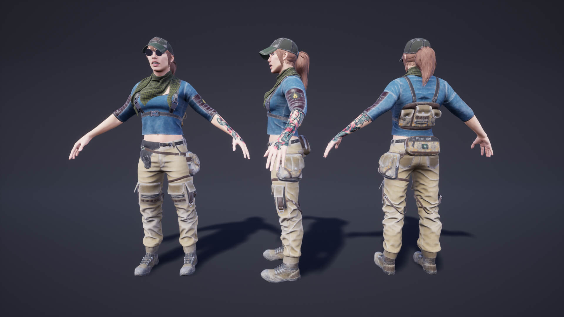 Adventure Character 01 - 3D Model by Maksim_Bugrimov