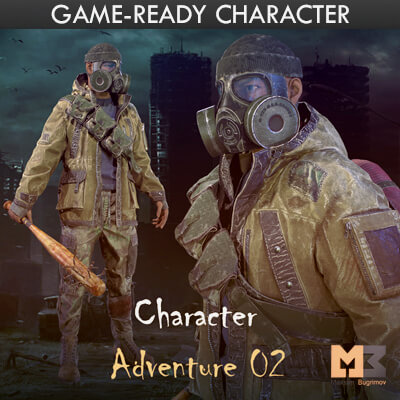 Adventure Character 02 - 3D Model by Maksim_Bugrimov