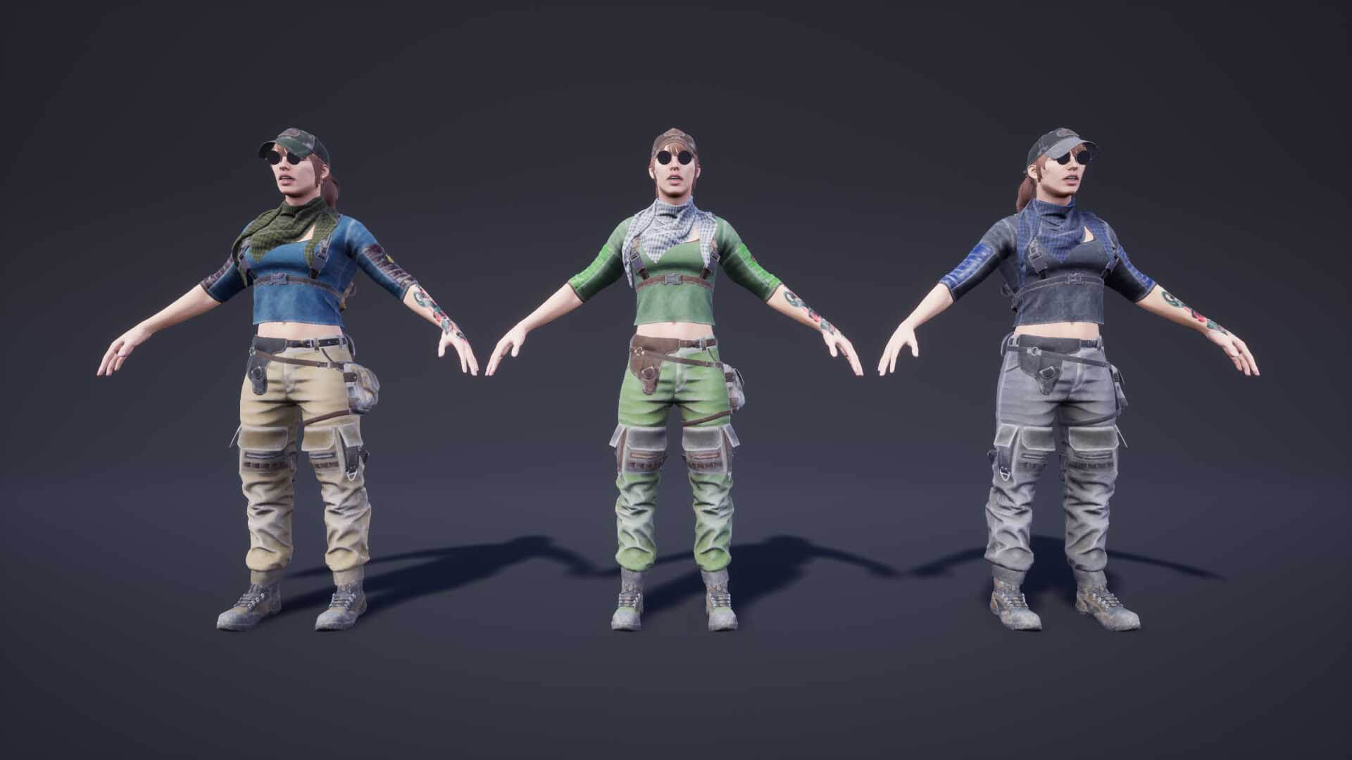 Adventure Characters Pack - 3D Model by Maksim_Bugrimov