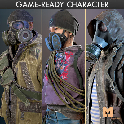 Adventure Characters Pack - 3D Model by Maksim_Bugrimov